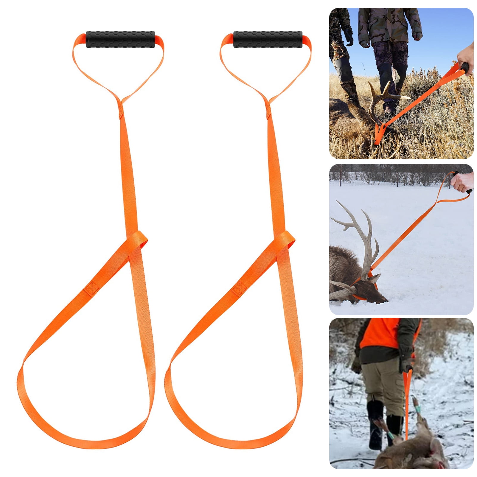 Yanerim 1 Pair Deer Drag Harness Strap 1700lbs Load-Bearing Deer ...