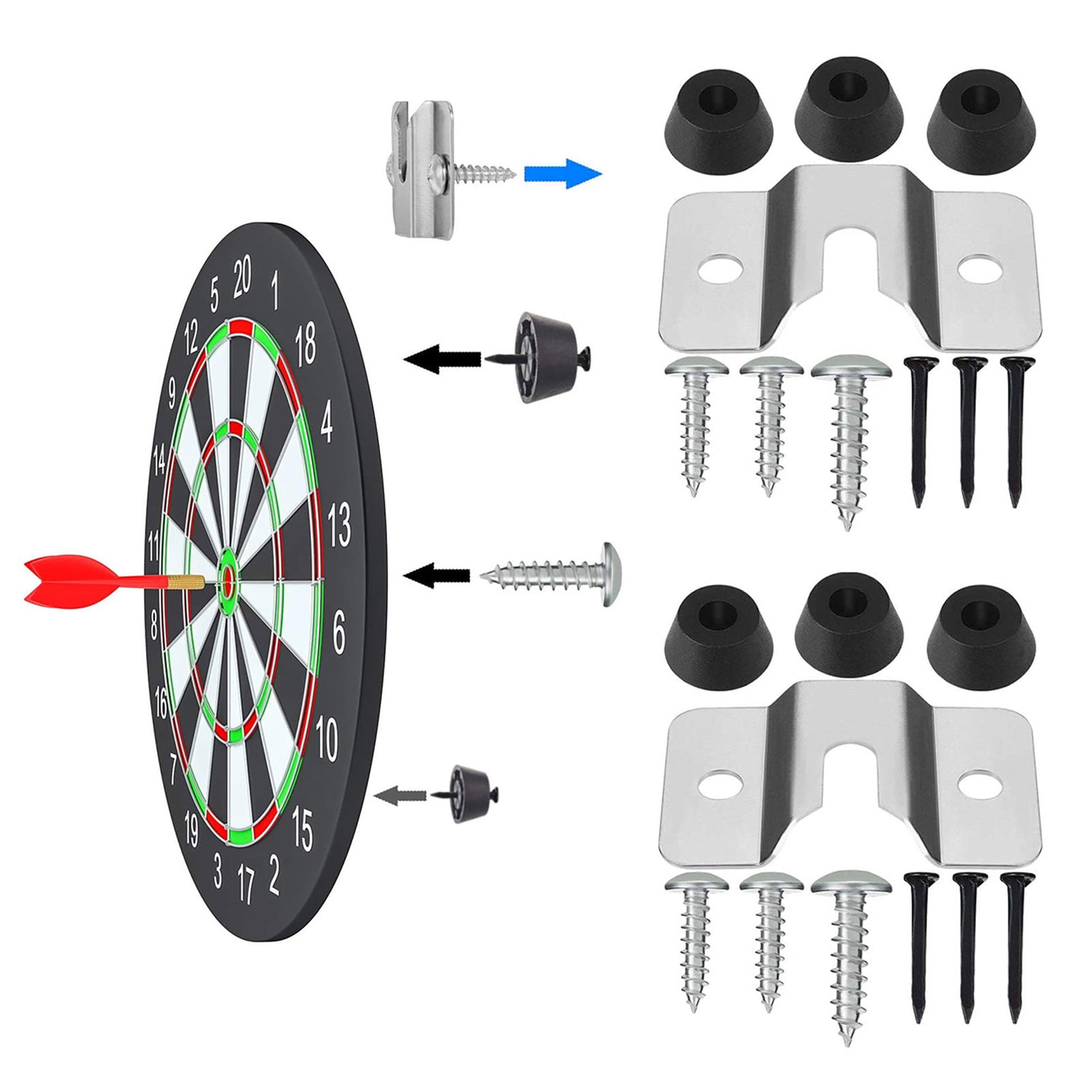 Yanerim 1 Set Dartboard Mounting Bracket Easy Installation Dartboard ...