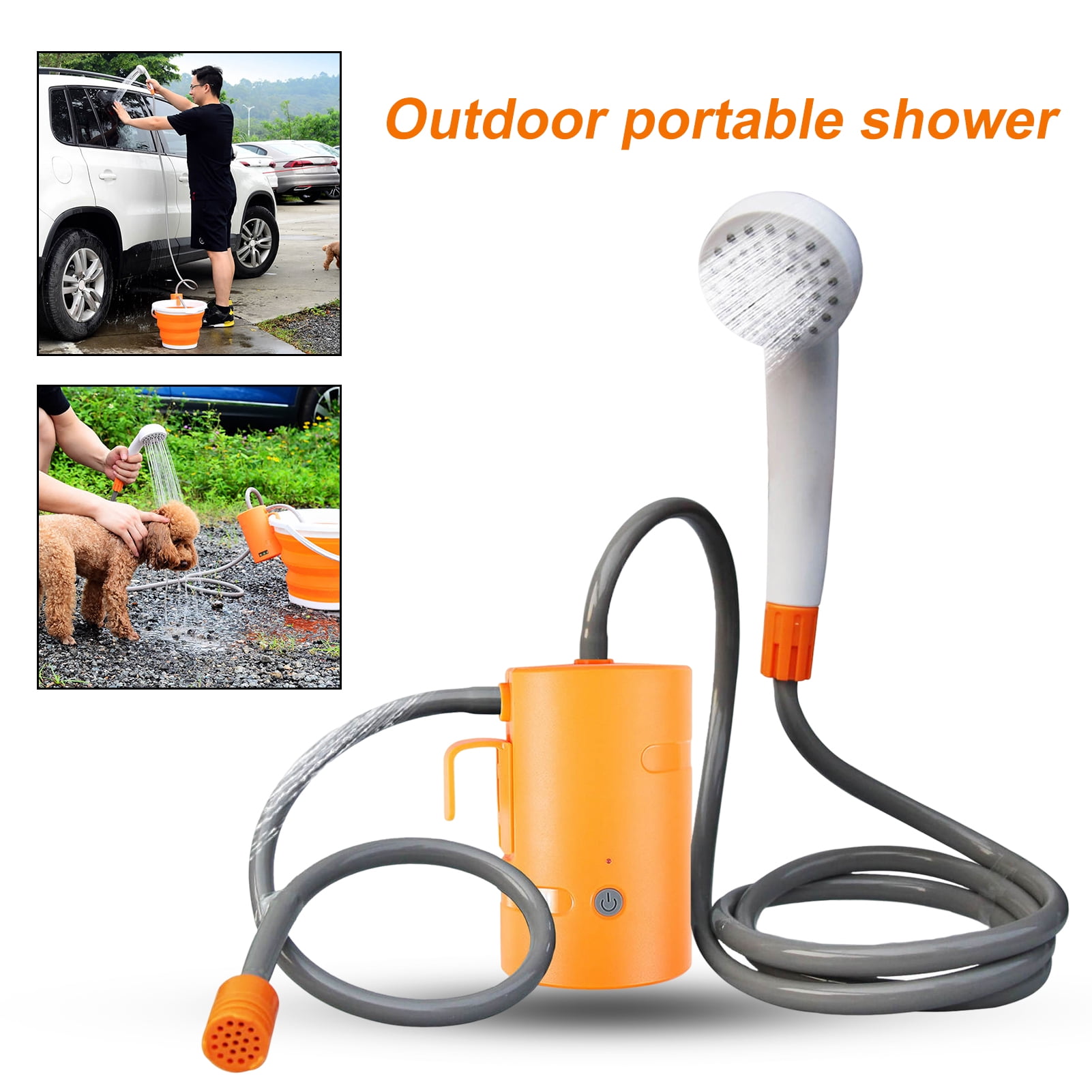 Yanerim 1 Set Shower Pump Water Saving 4L/Min One Button Start Battery ...