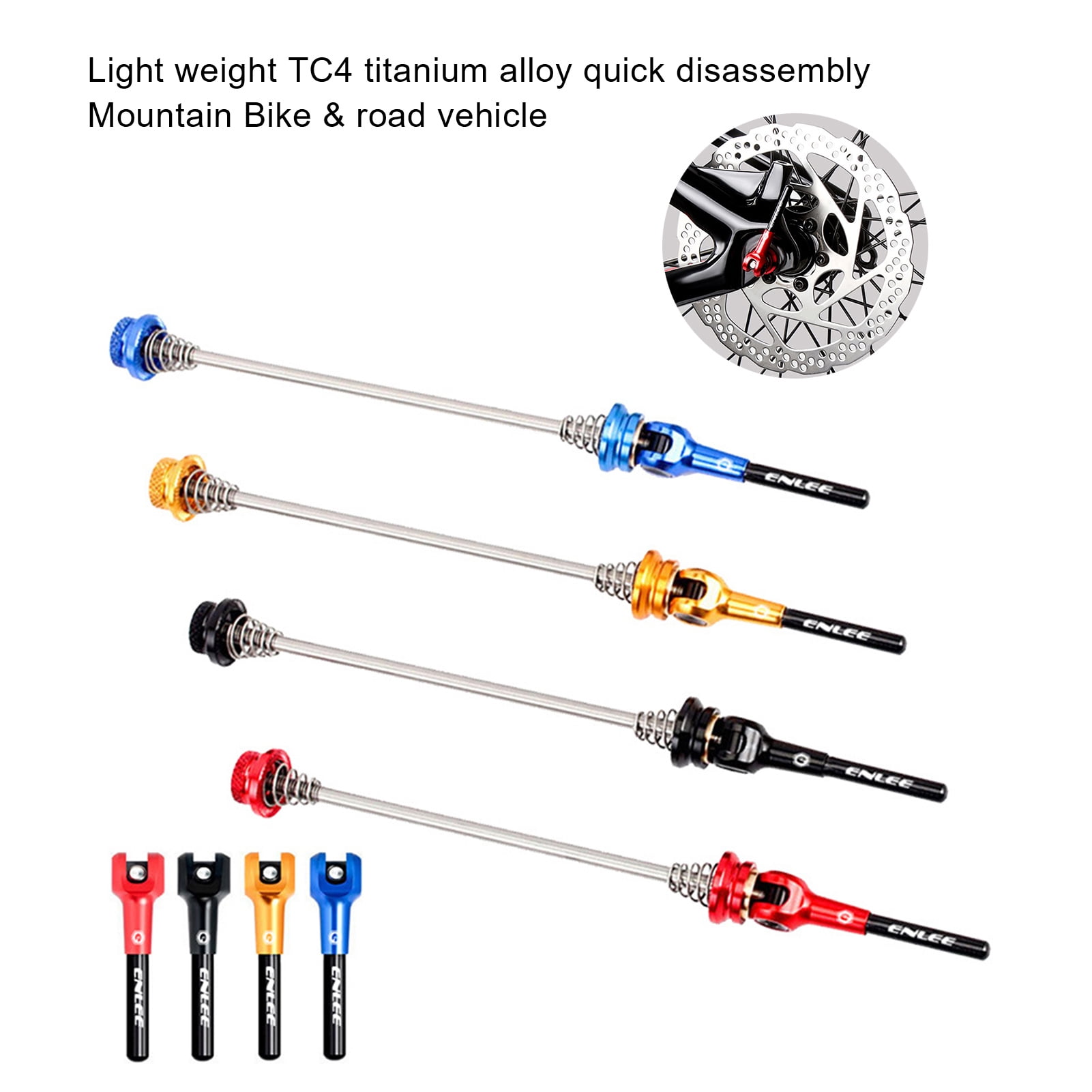 Yanerim 1Pair Bicycle Wheel Hub Skewers Quick Release Heavy-duty ...