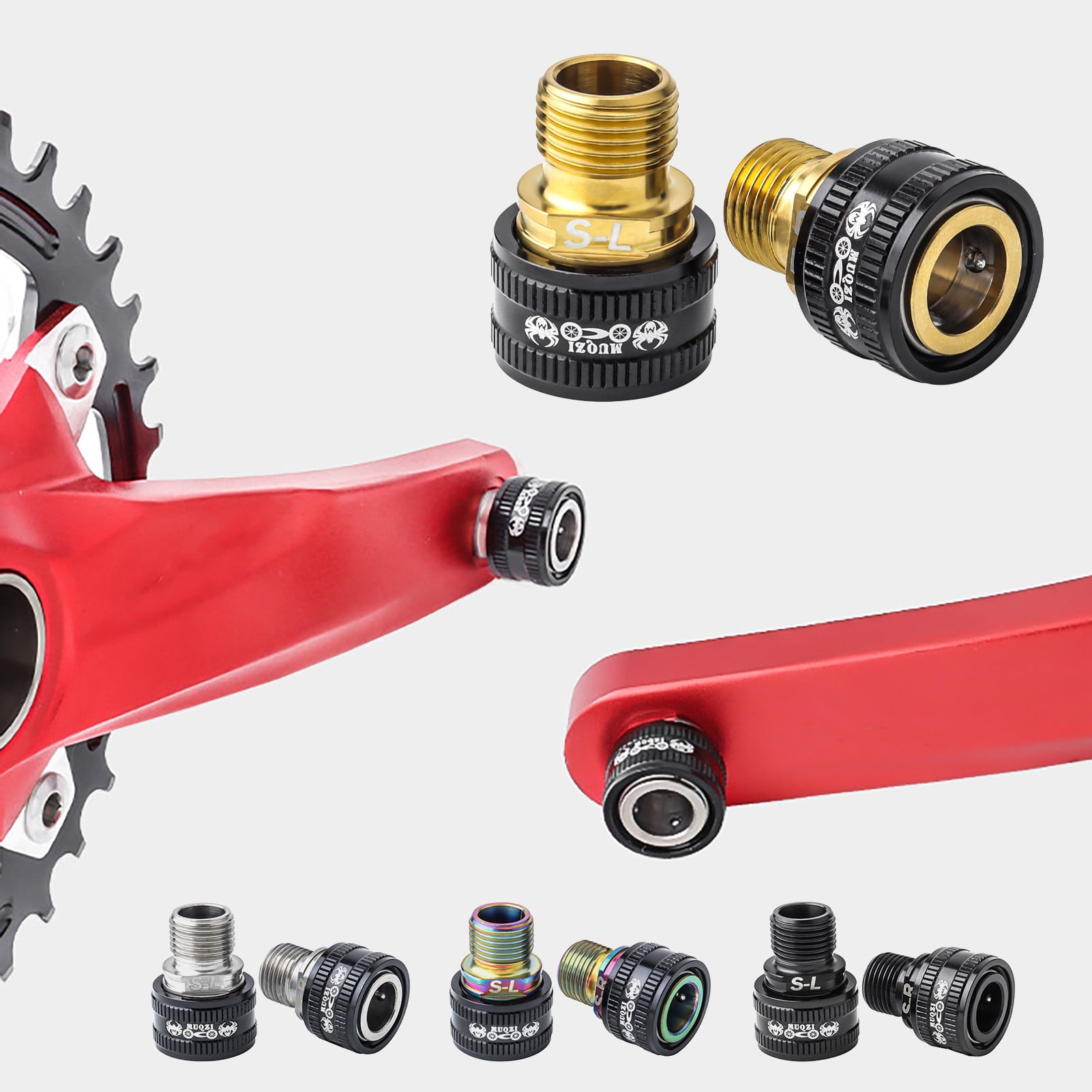 Yanerim 1Pair MUQZI Pedal Axle Extender Corrosion Resistance Installed ...