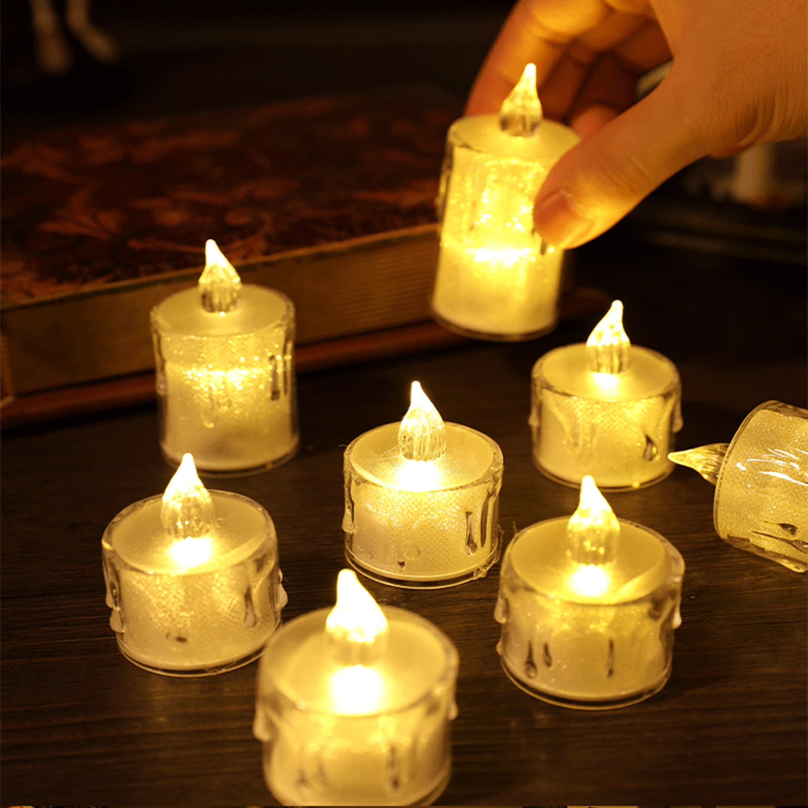 Yanerim 24Pcs LED Electronic Candle Safe Realistic Flameless Battery ...