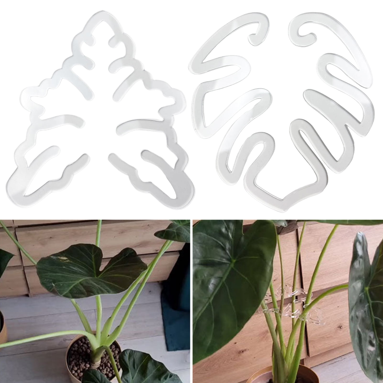 Yanerim 2Pcs Monstera Grapple Plant Support Stakes Plastic Plant Stand ...