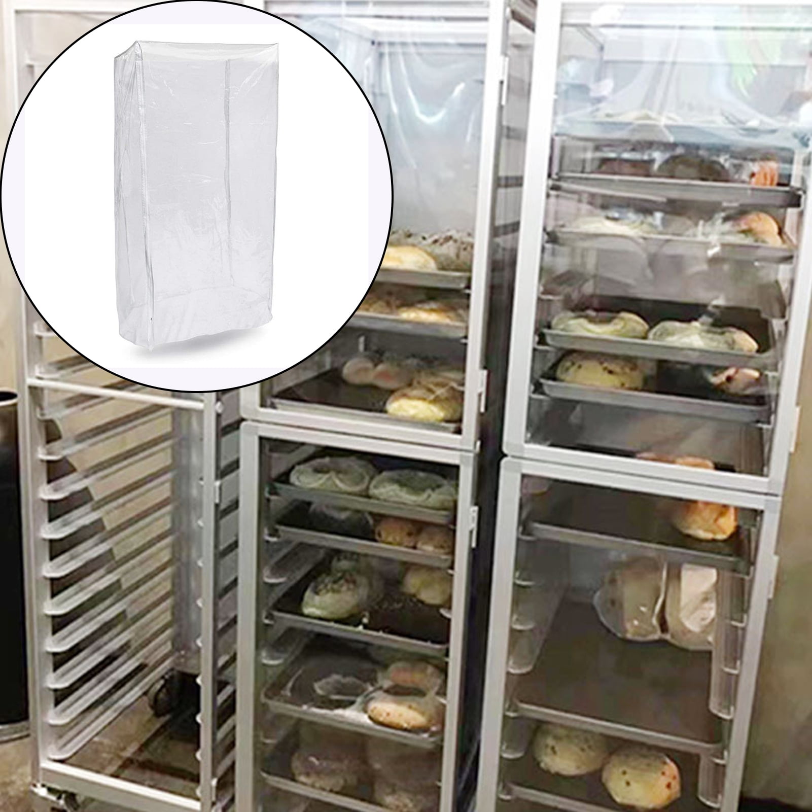 Yanerim Bread Rack Cover Transparent Bun Pan Rack Cover Zipper Closure ...