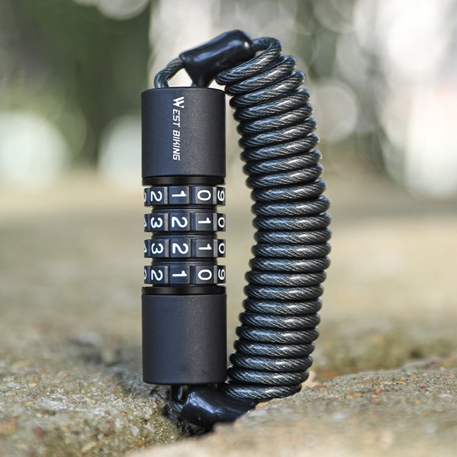 Yanerim Cable Helmet Lock Quick Locking Waterproof 4-digit Password ...