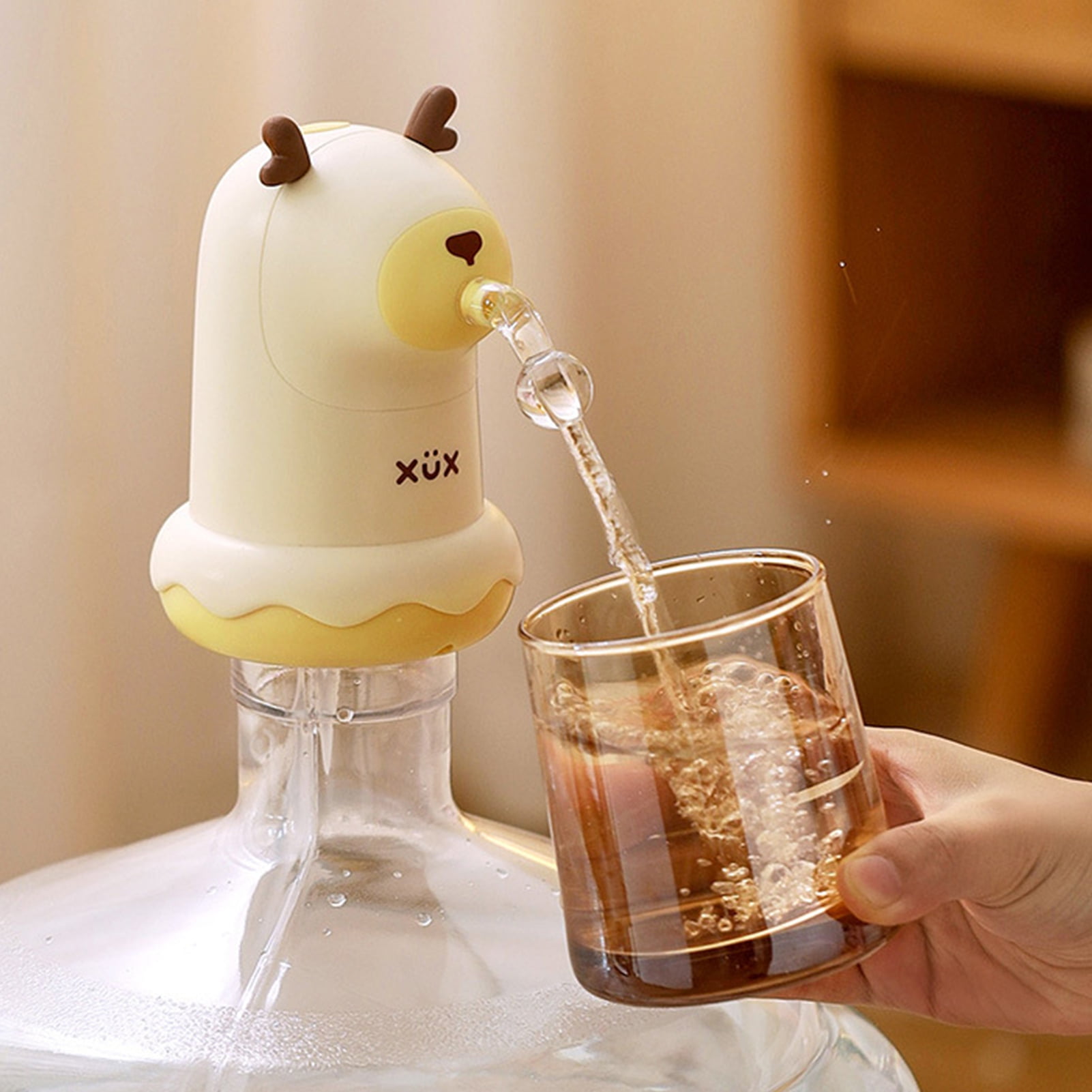 Yanerim Cartoon Animal Shape Electric Water Bottle Pump USB Charging ...