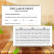5 Pack Large Print Checkbook Transaction Register, Easy to Fit Inside ...