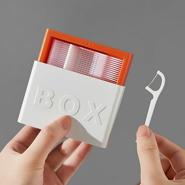 Bright White Diamond Dental Floss-Pick Holder, Dispenser Includes 88 ...