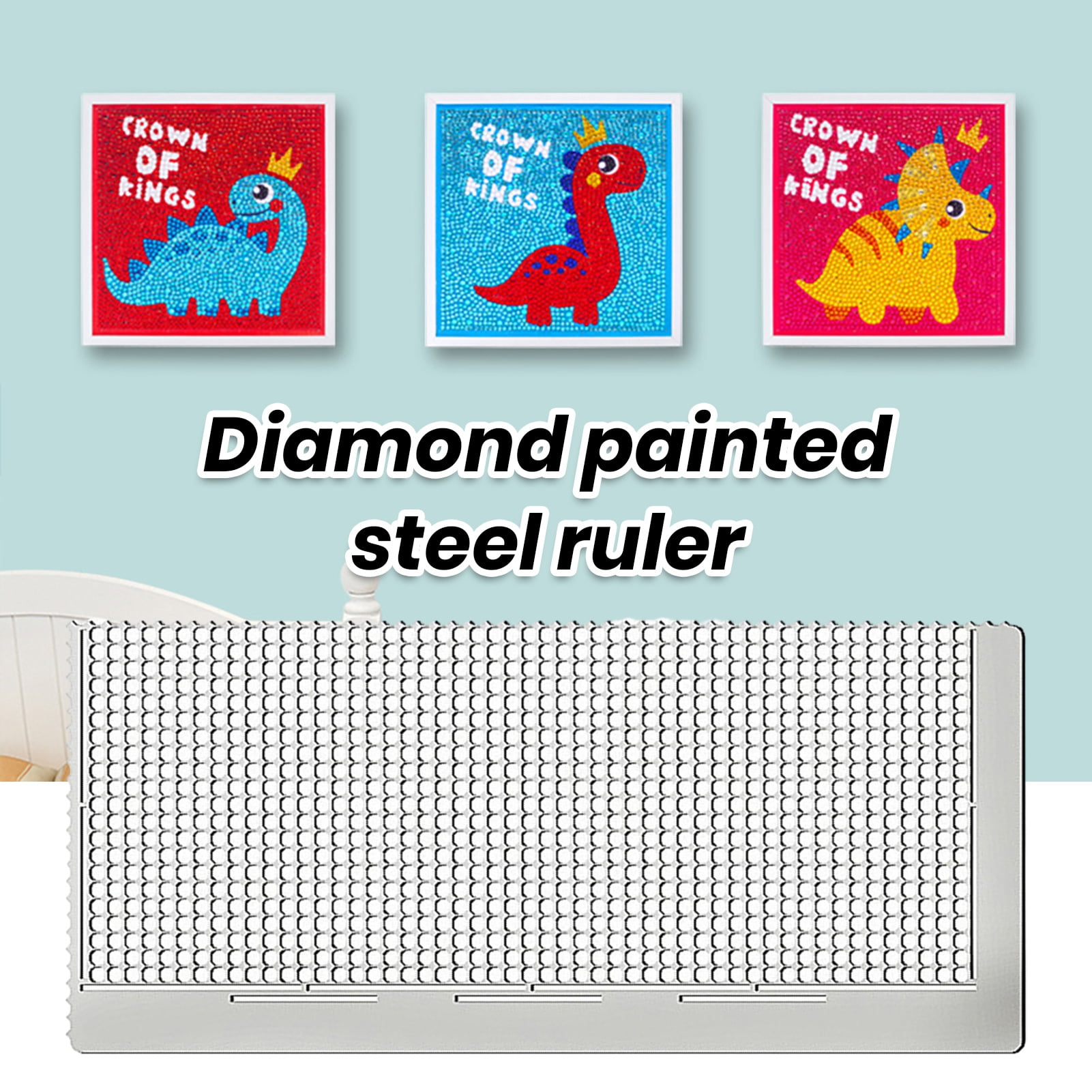 Yanerim Diamond Painting Ruler Stainless Steel Neat Fast Point Drilling ...