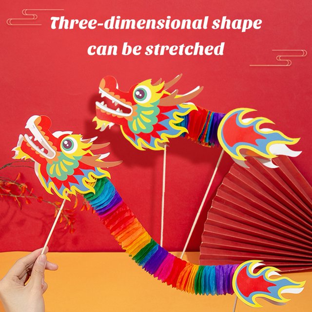 Yanerim Dragon Dance Toy Realistic Fine Workmanship Extensible Dragon ...