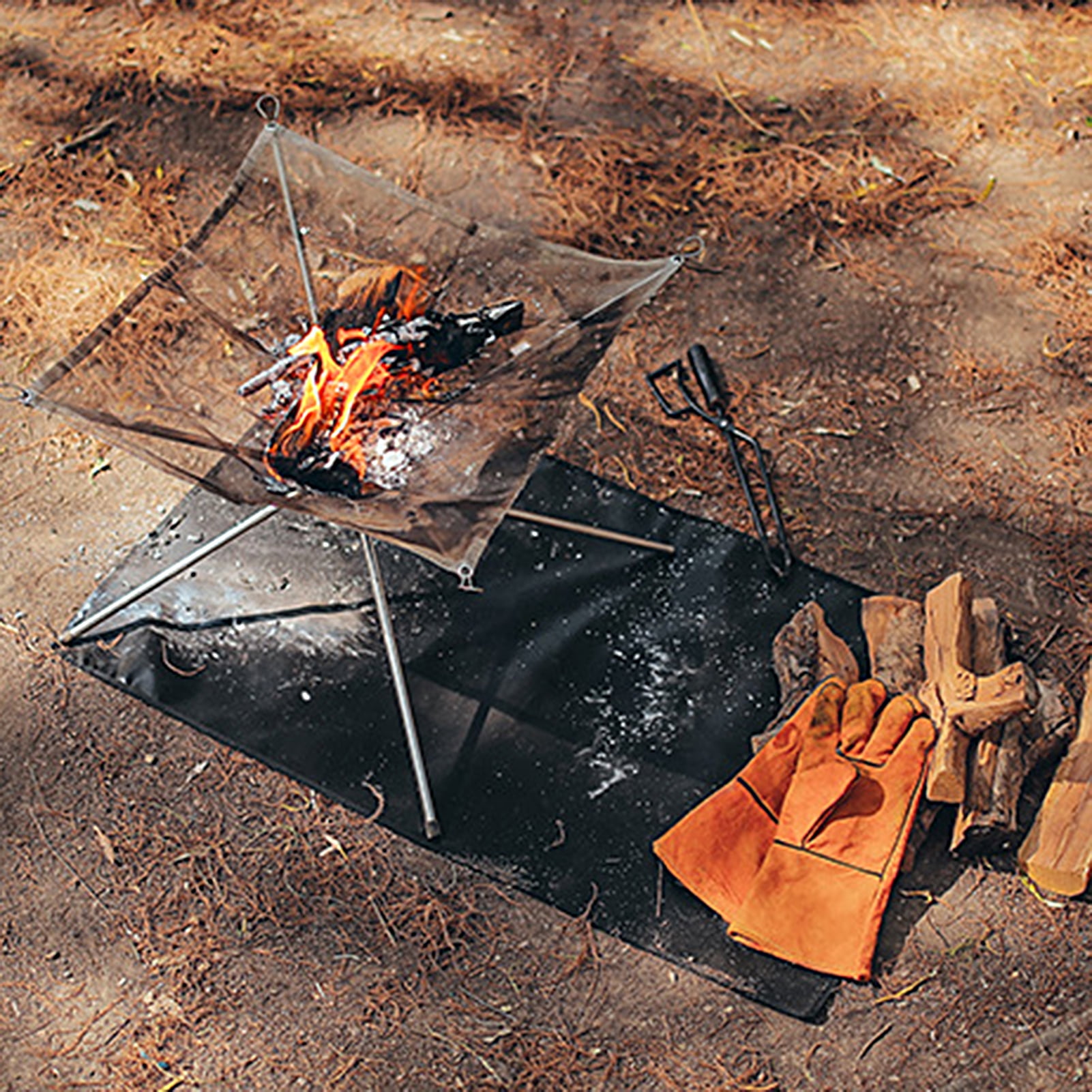 Yanerim Fireproof Blanket Non-flammable Save Space Foldable Dirt ...