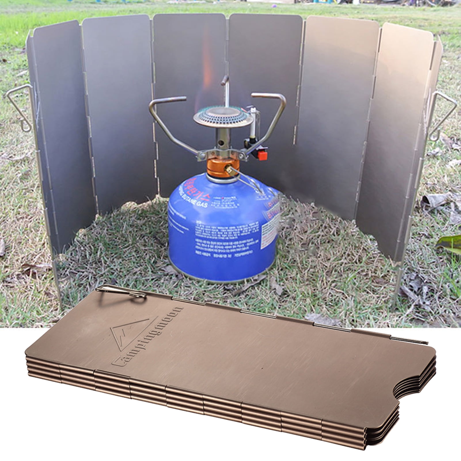 Yanerim Folding Stove Windscreen Portable Aluminium Alloy 10 Plates ...
