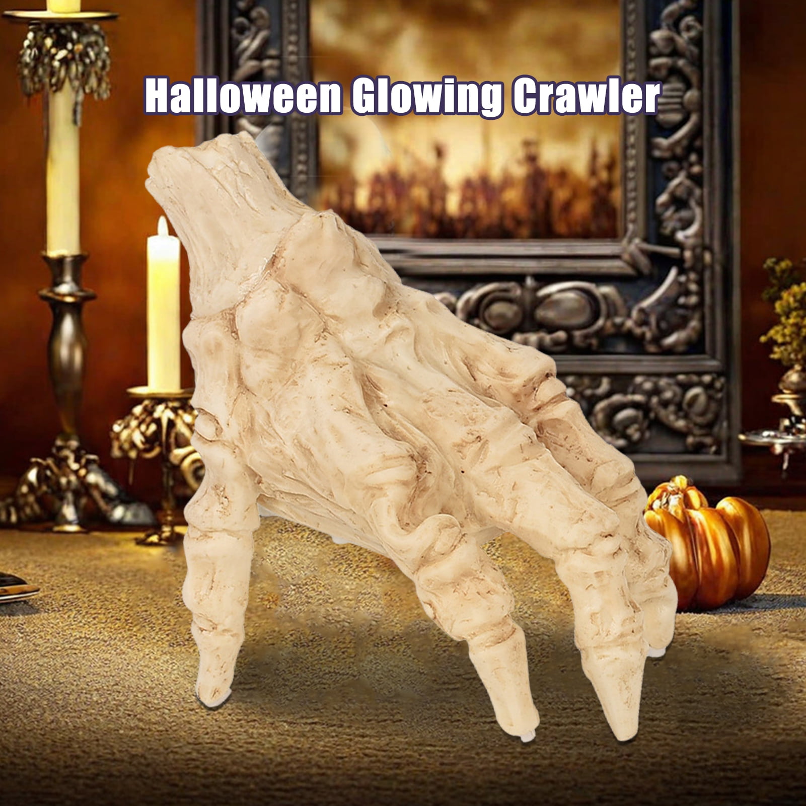 Yanerim Halloween Crawling Hand Decorations Realistic Glowing Zombie ...