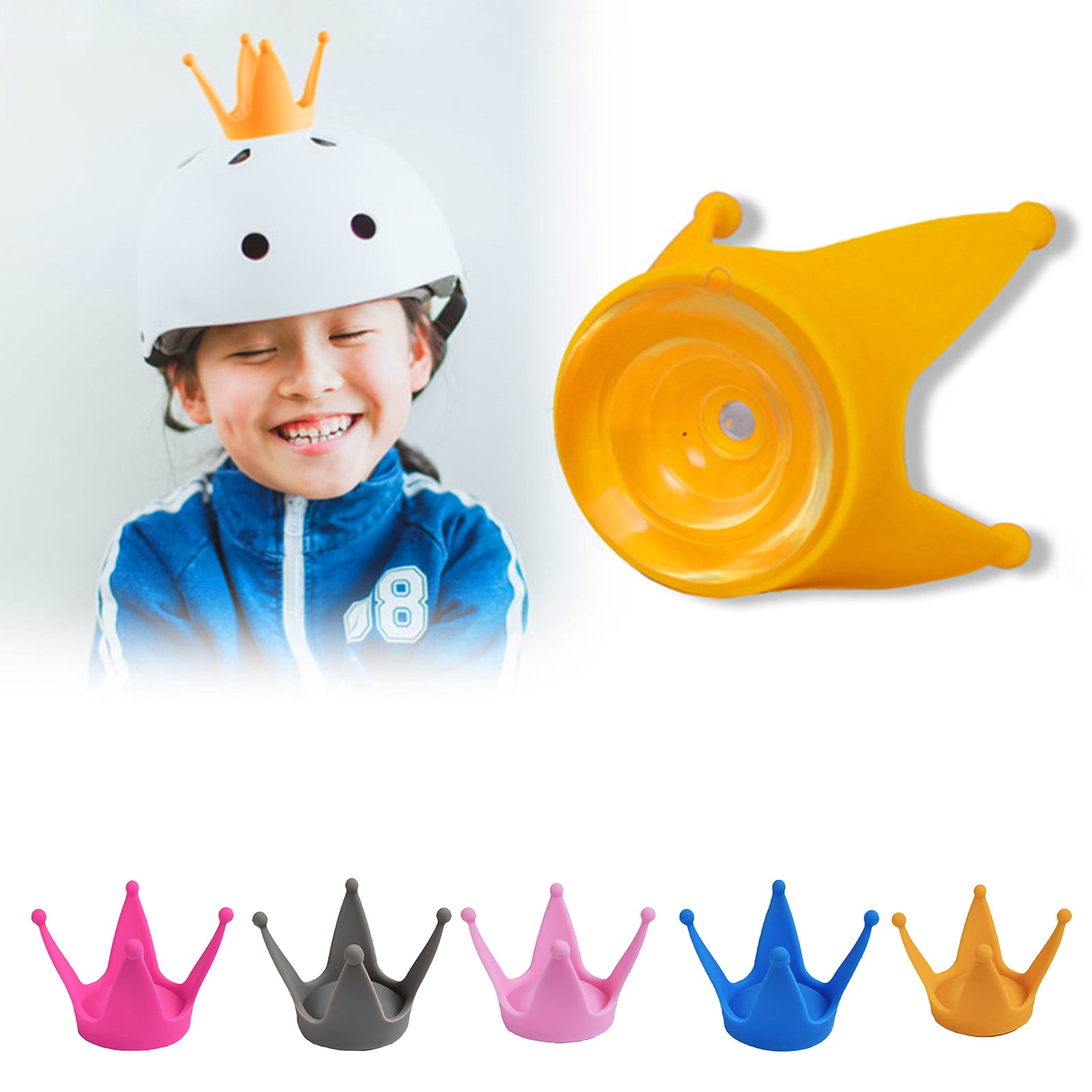 Yanerim Helmet Crown Decor with Suction Cup Silicone Cute Motorcycle ...