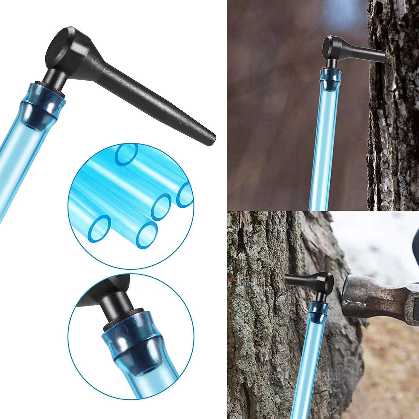 Yanerim Maple Syrup Taps with Tubes Food Grade Anti-Slip Design Easy to ...