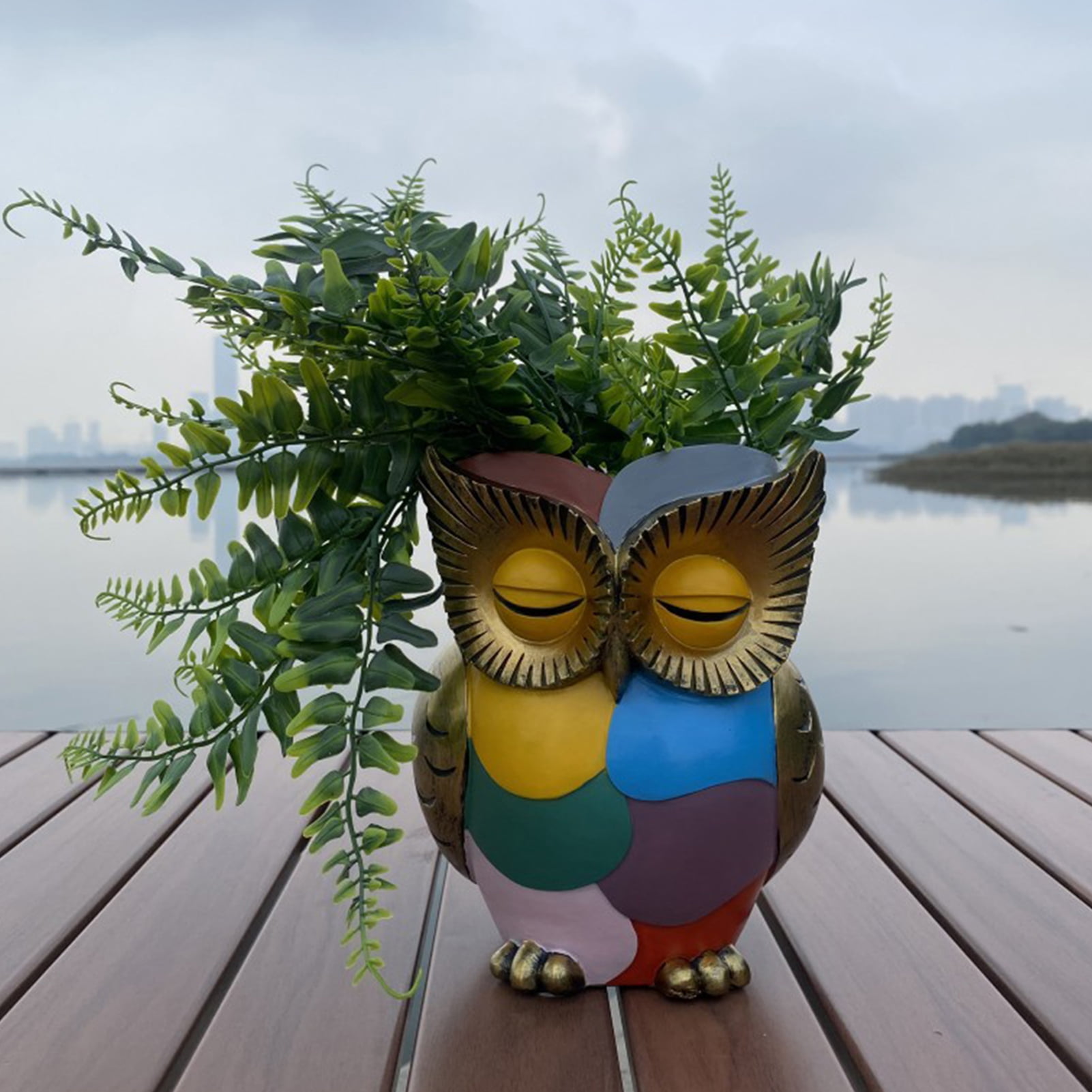 Yanerim Night Owl Planter Pot Indoor Outdoor Plants Vegetable Herb ...