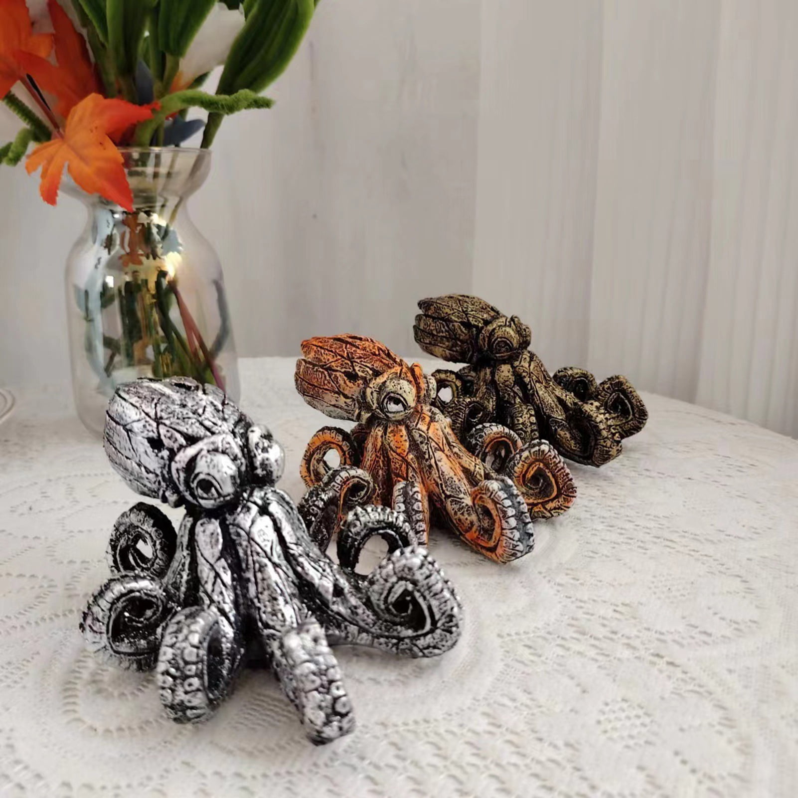 Yanerim Ocean Octopus Figurine Realistic Sea Life Animals Model ...