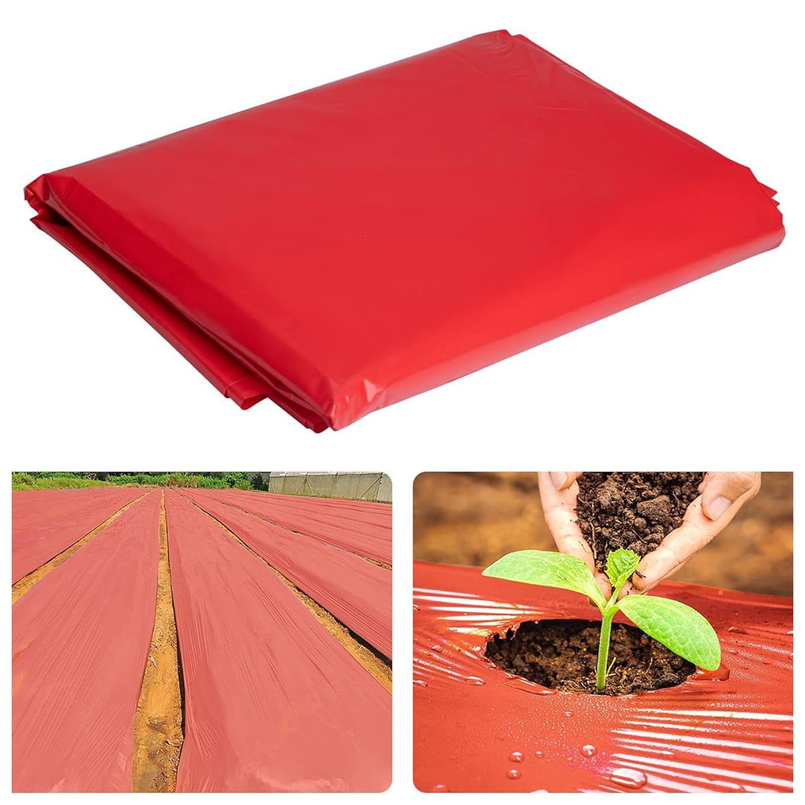 Yanerim Red Mulch Garden Plastic Film Thick Agriculture Grow Film ...