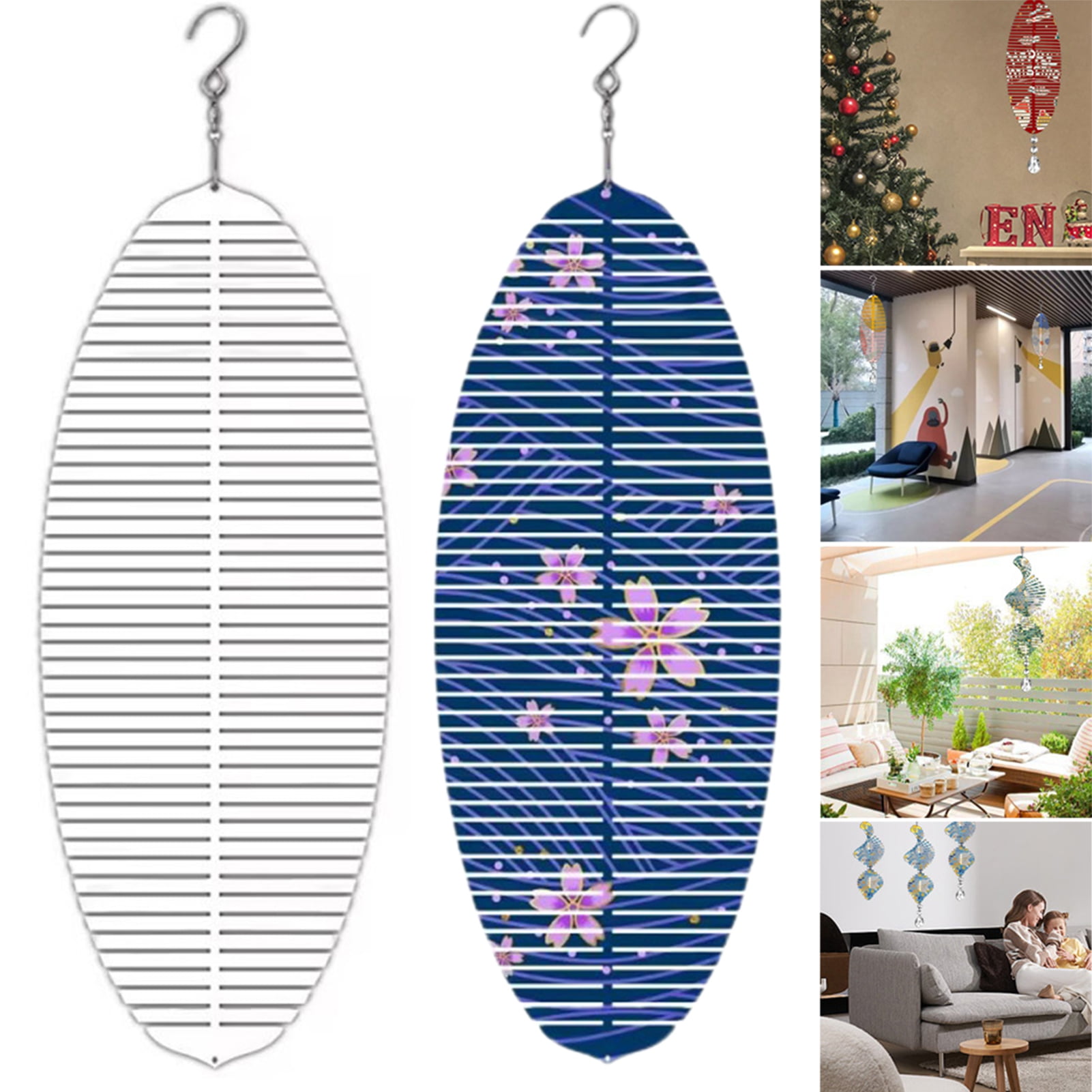 Yanerim Sublimation Wind Spinner DIY Heat Transfer Aluminum Oval 3D ...