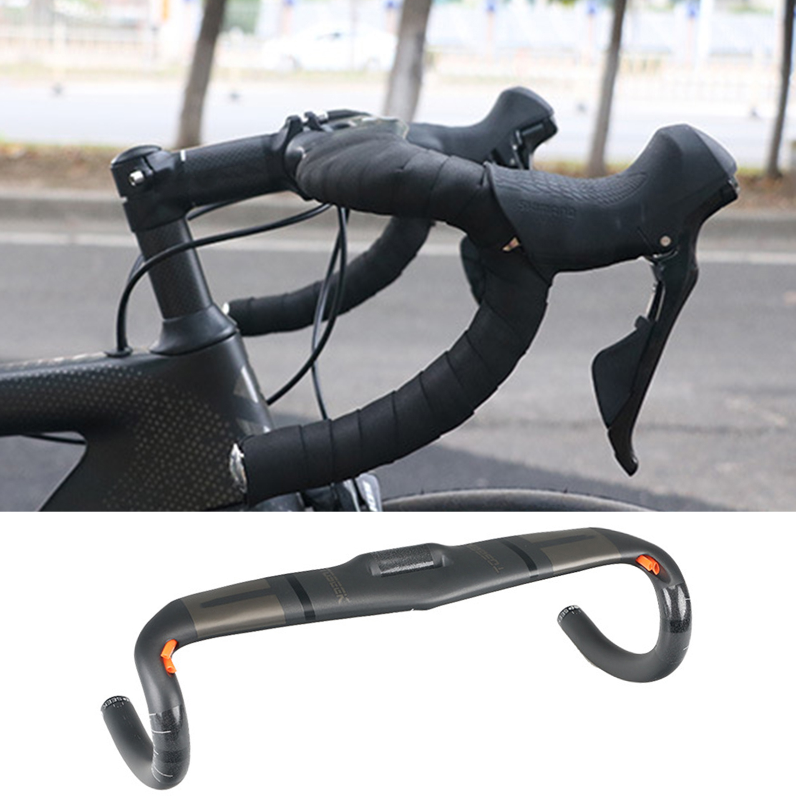 Yanerim Universal Sturdy Full Carbon Fiber Road Bike Drop Handlebar ...