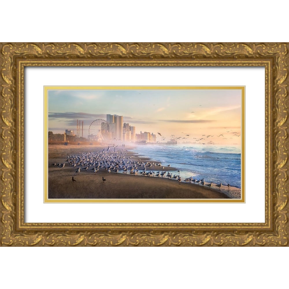 Yang, Jianping 24x15 Gold Ornate Wood Framed with Double Matting Museum ...