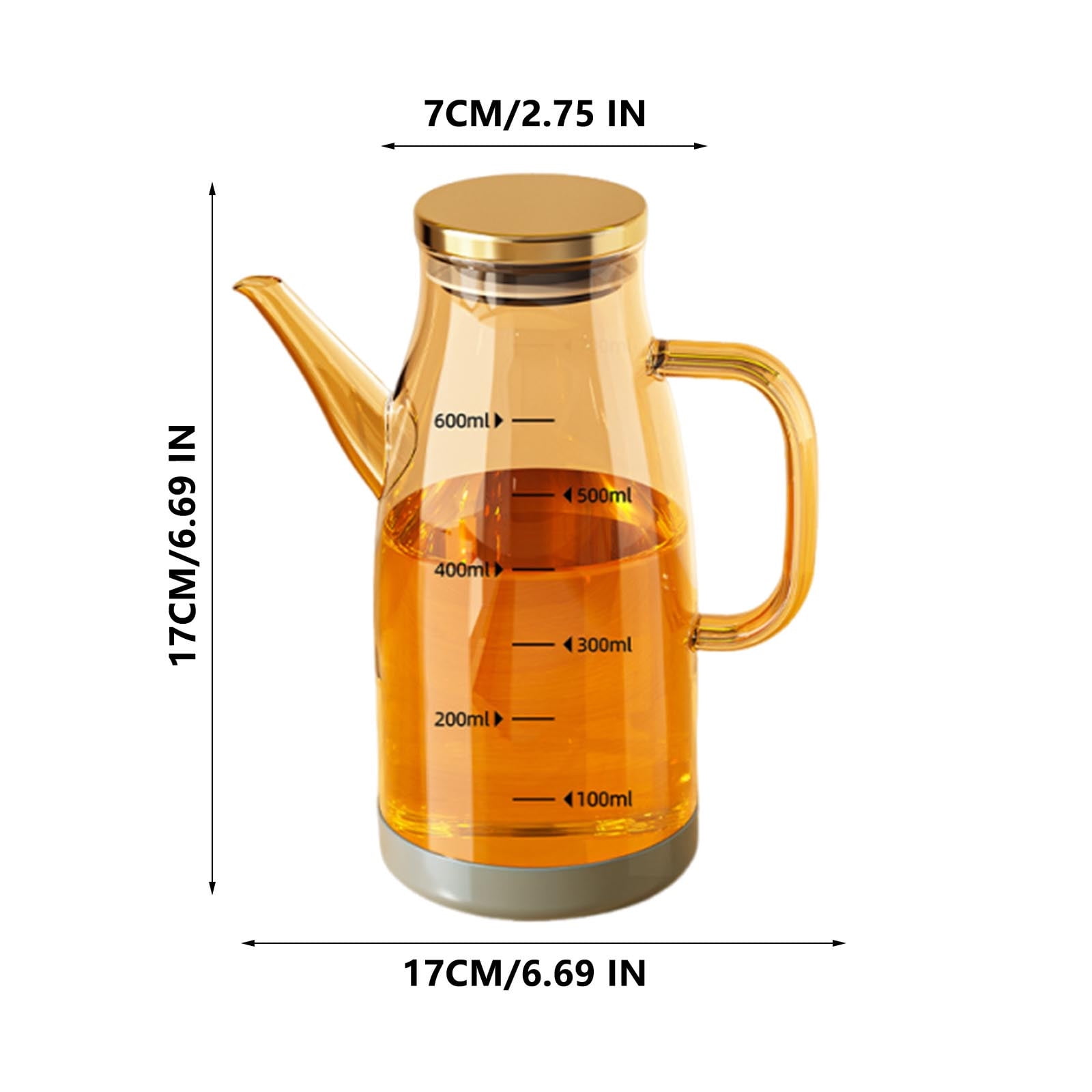 YangJinLian Glass Oil Dispenser Bottle, Vinegar Dispenser with ...