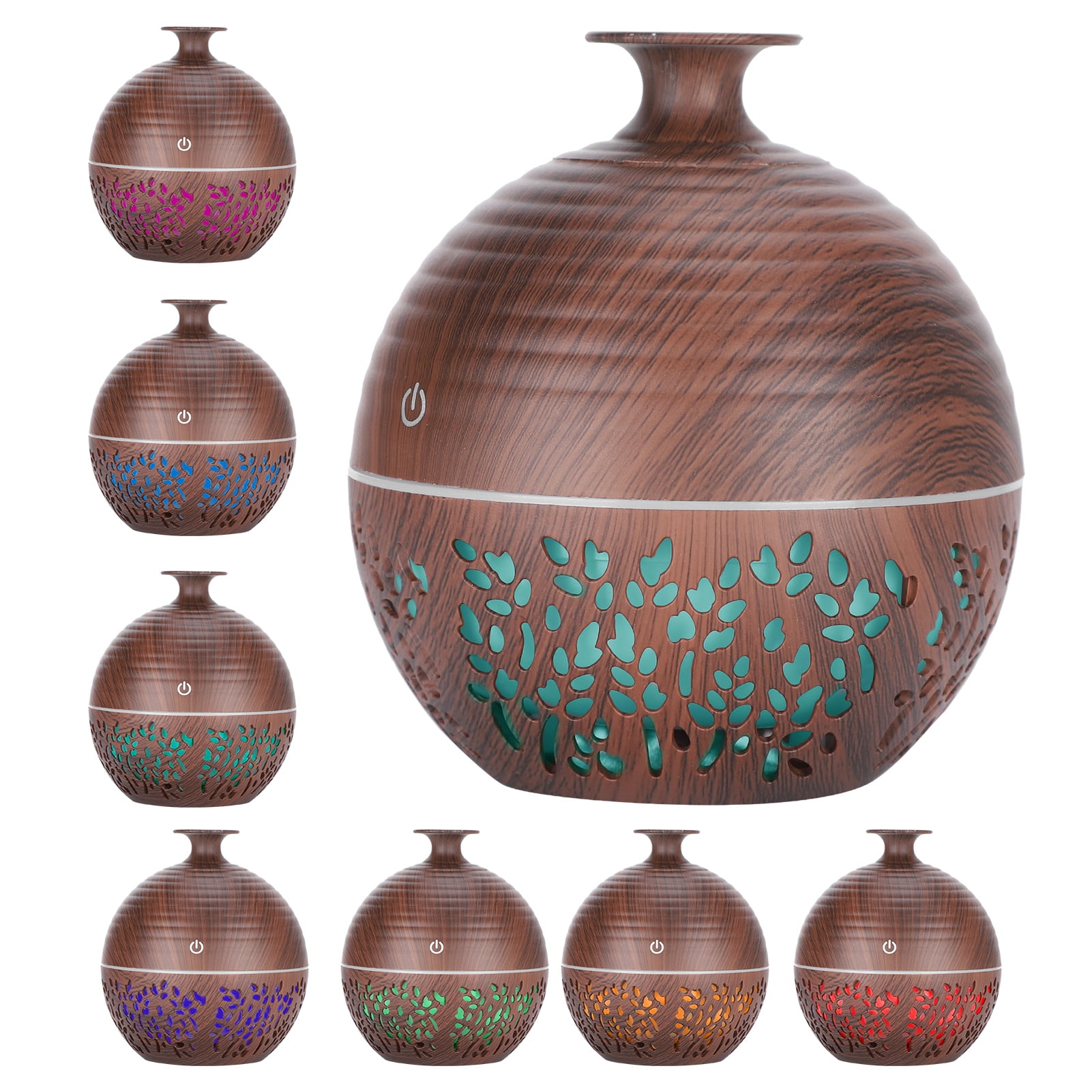 YangMei12 Hollow Out Air Humidifier Desktop LED Aroma Diffuser USB Mist ...