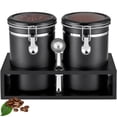 Yangbaga 304 Stainless Steel Coffee Containers with Shelf,2 x 66 oz ...