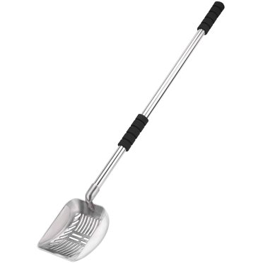 Metal cat poop spoon with deep shovel and long handle, detachable ...