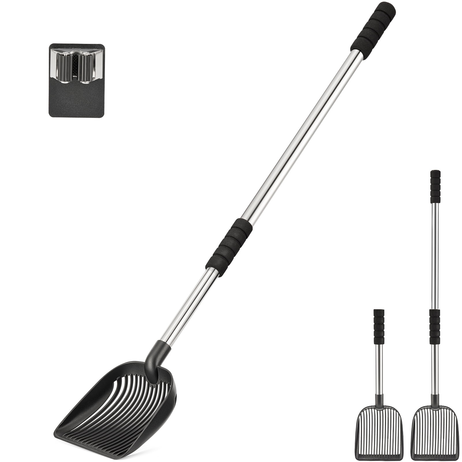 Yangbaga Newest Cat Litter Scoop, Long Handled Metal Litter Scooper ...