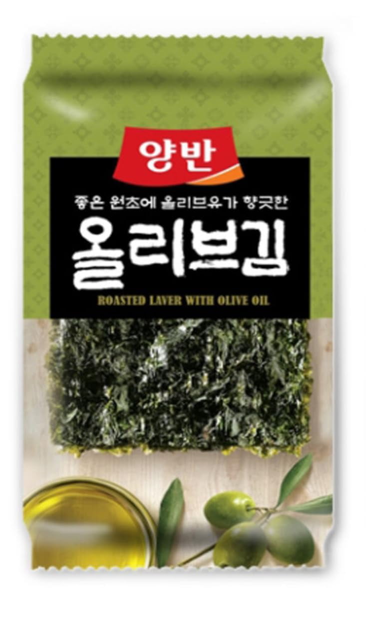 Yangban Roasted Seaweed Snack With Olive Oil, Snack Gim, Seaweed, Laver ...