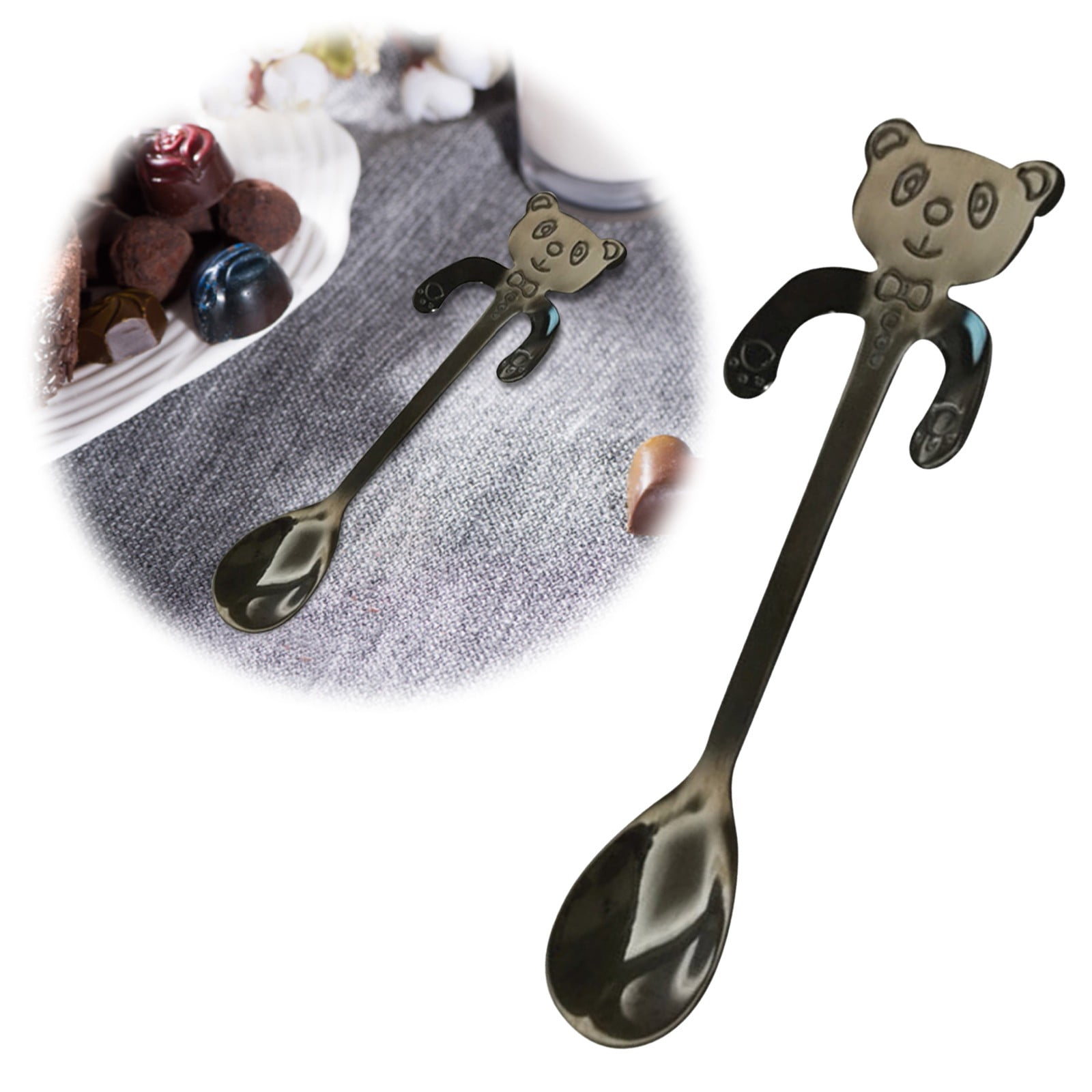 Yangee 2pc Spoon Soup Hanging Spoon Dessert Hugging Sugar Spoon Tea ...