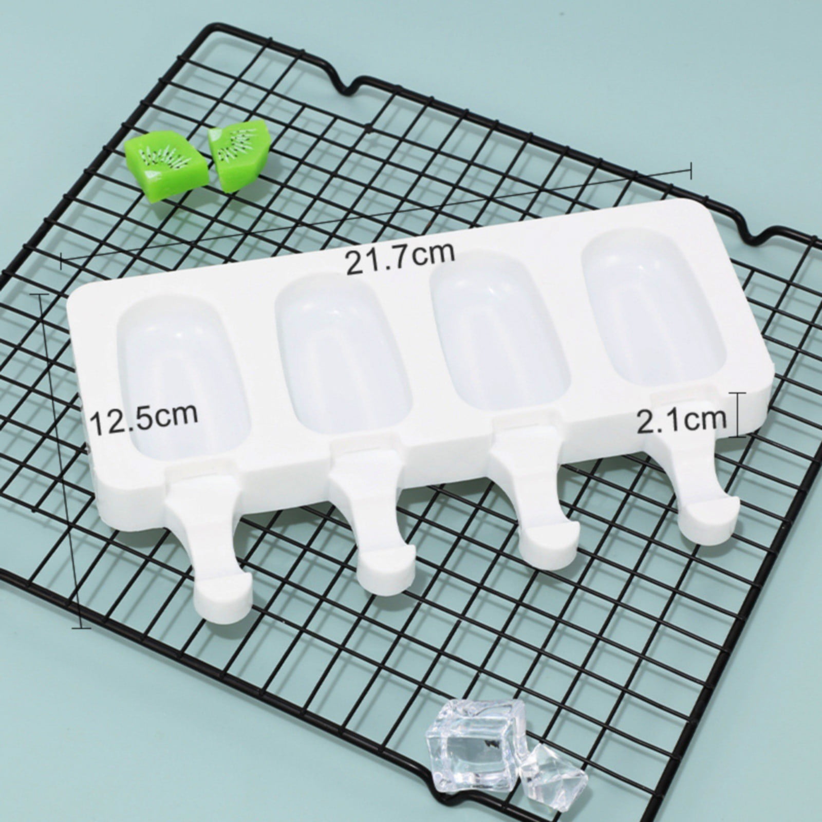 Yangee 4 Cavity Oval Silicone Reusable Ice Bars Classical Ice Tray For ...