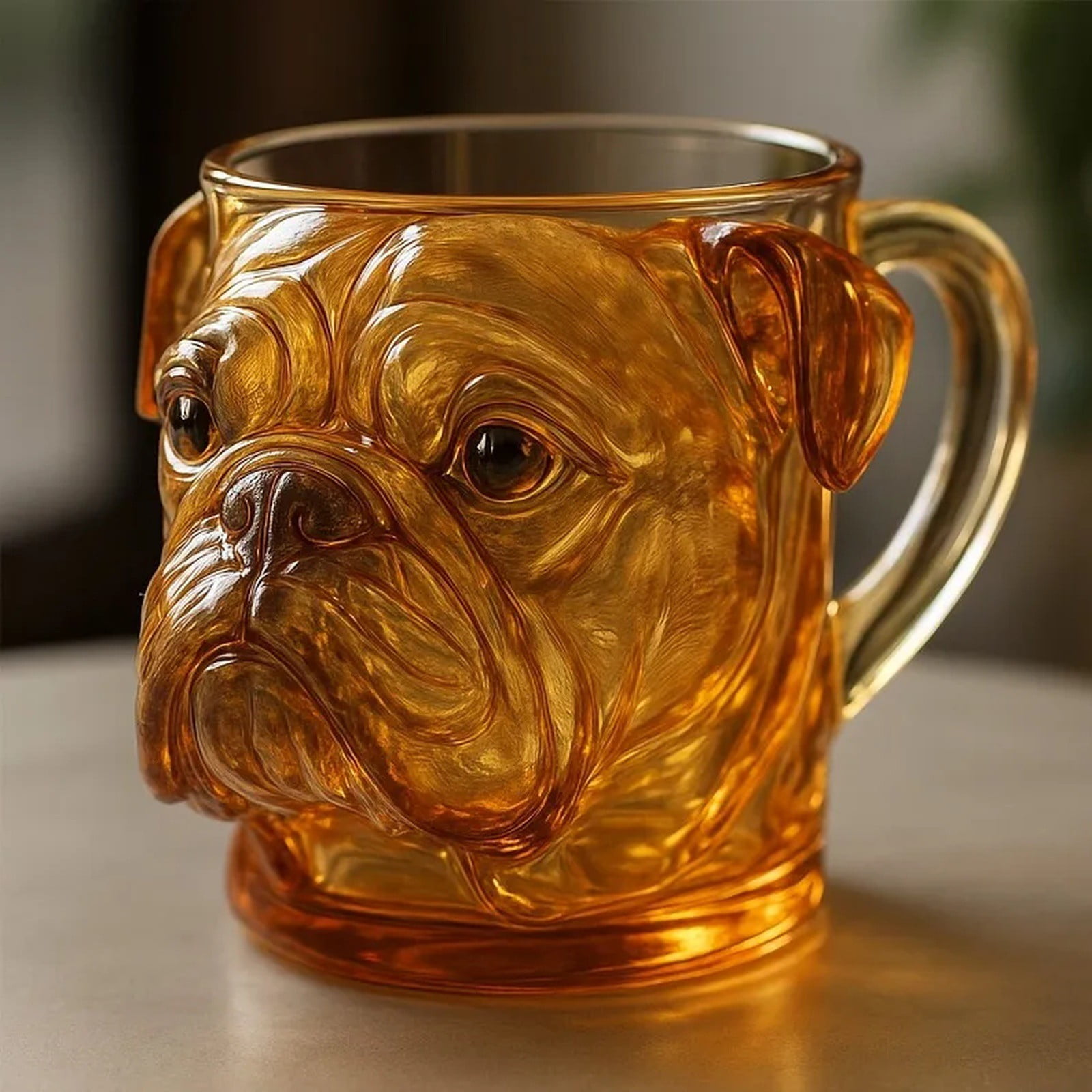 Yangee Adorable Dog Head Shaped Glass Cups Four Styles Illuminate ...