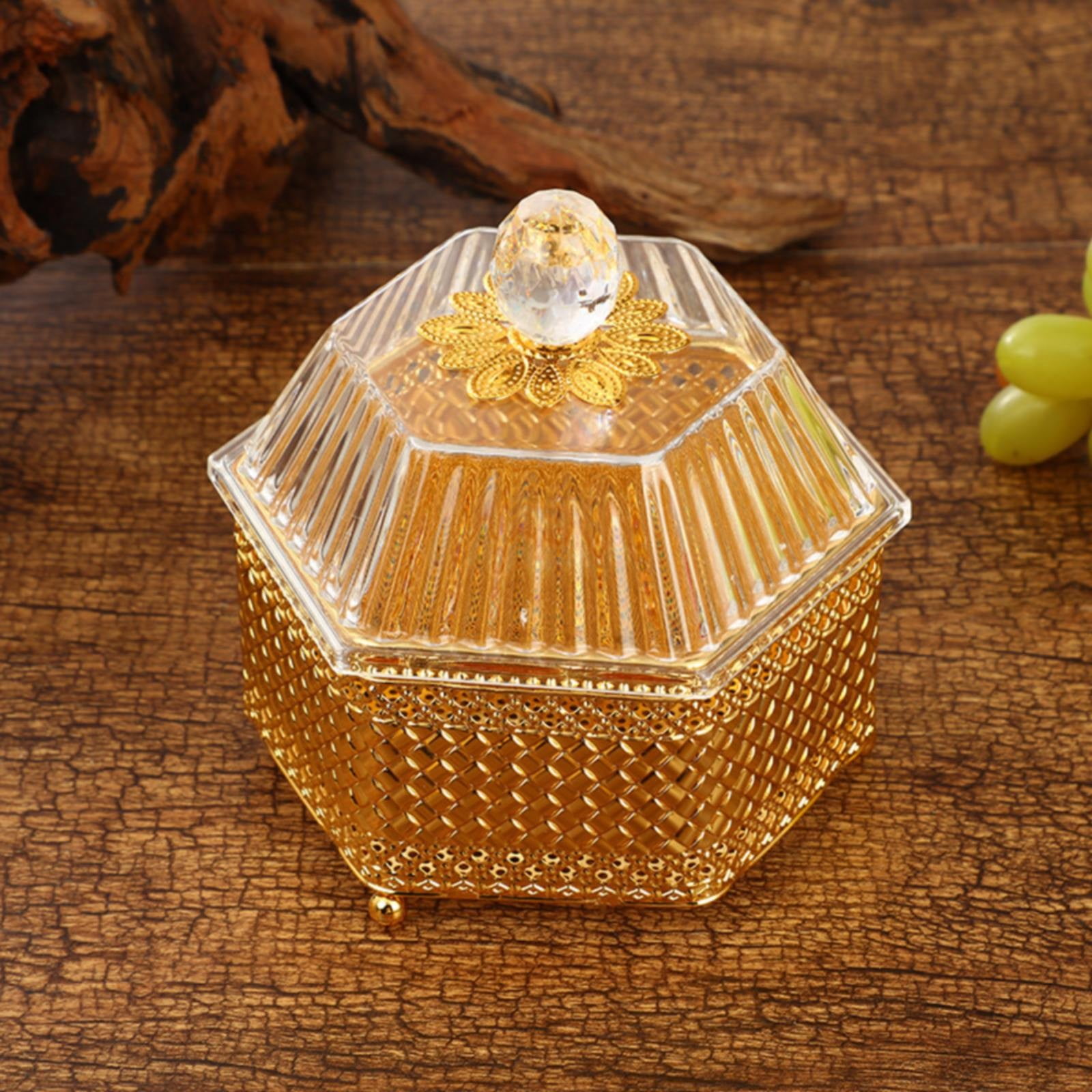 Yangee Cookie Jar Decorative Jar With Lid Metal And Acrylic Snack Craft ...