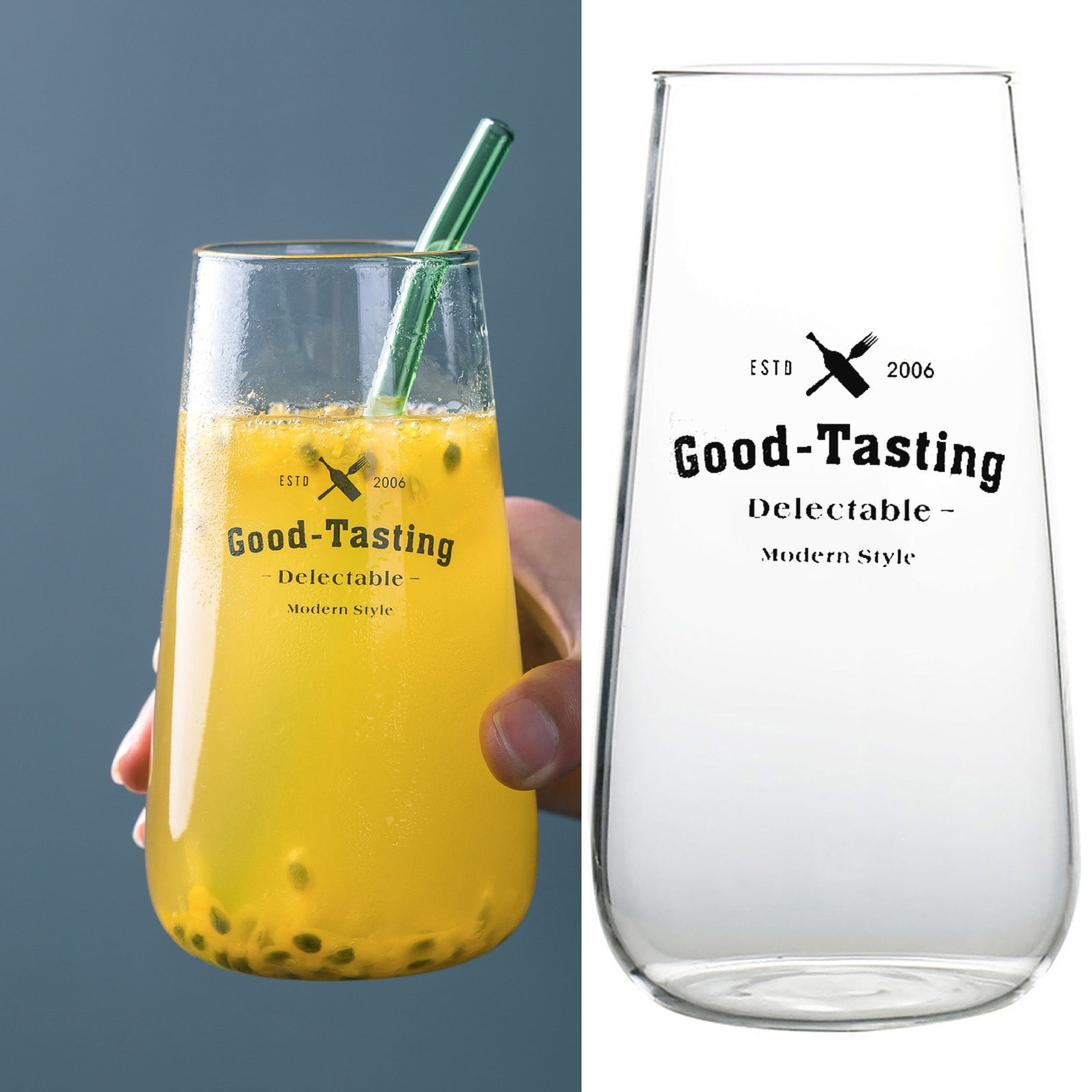 Yangee Fresh And Minimalist Tall Glass Cup Multi Functional Design ...