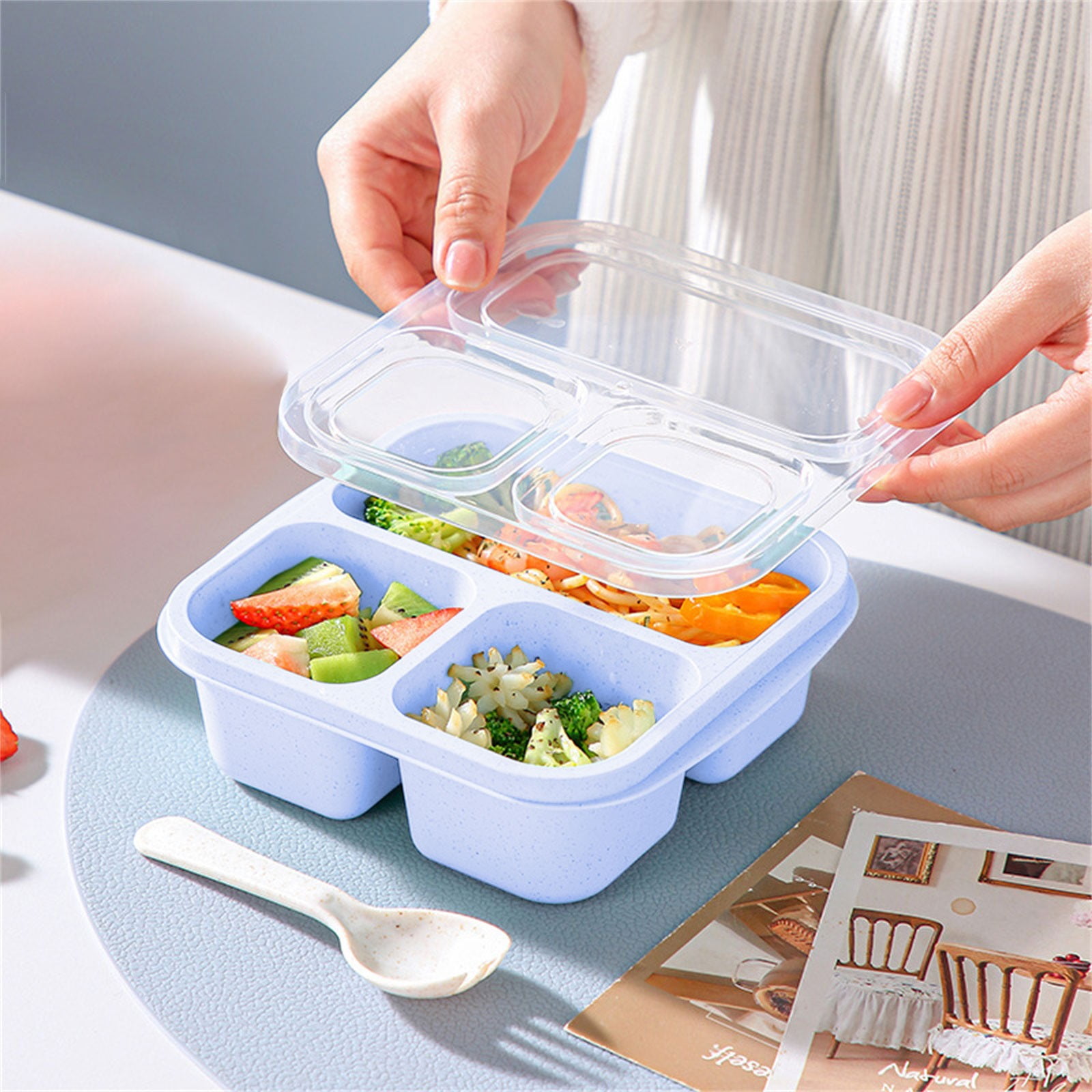 Yangee Stackable Reusable Lunch Box Set For Kids And Adults Sturdy And ...