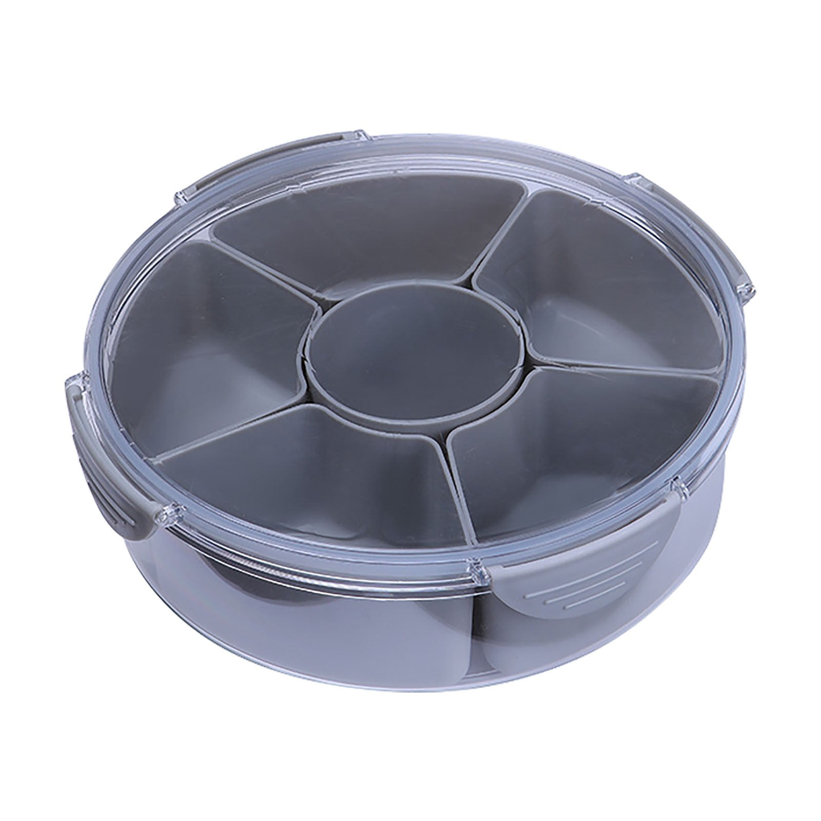 Yangee Veggie Tray With Lid 4/6 Compartments Divided Snack Box ...