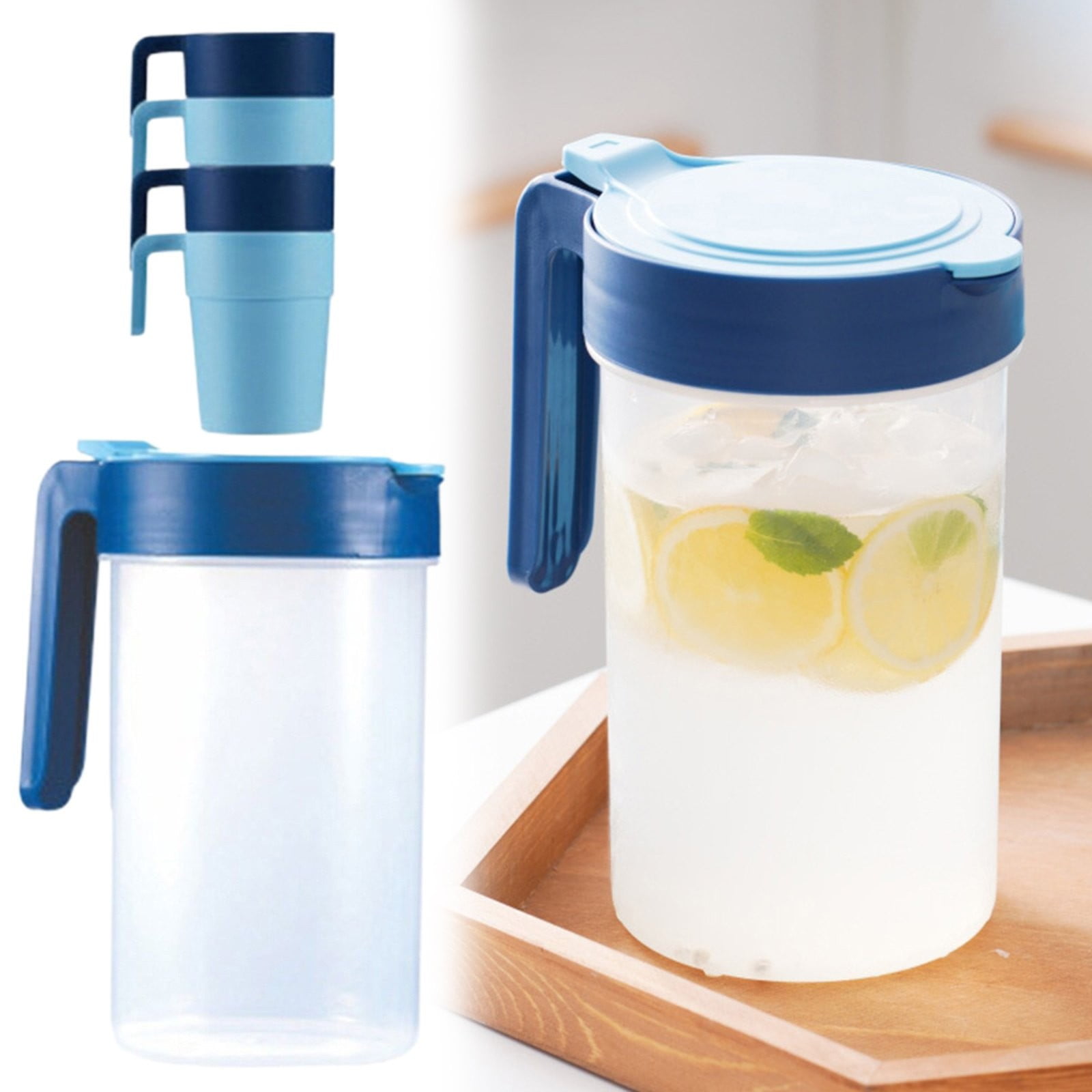 Yangee Water Pitcher With Lid One Kettle With Four Cups Used For ...