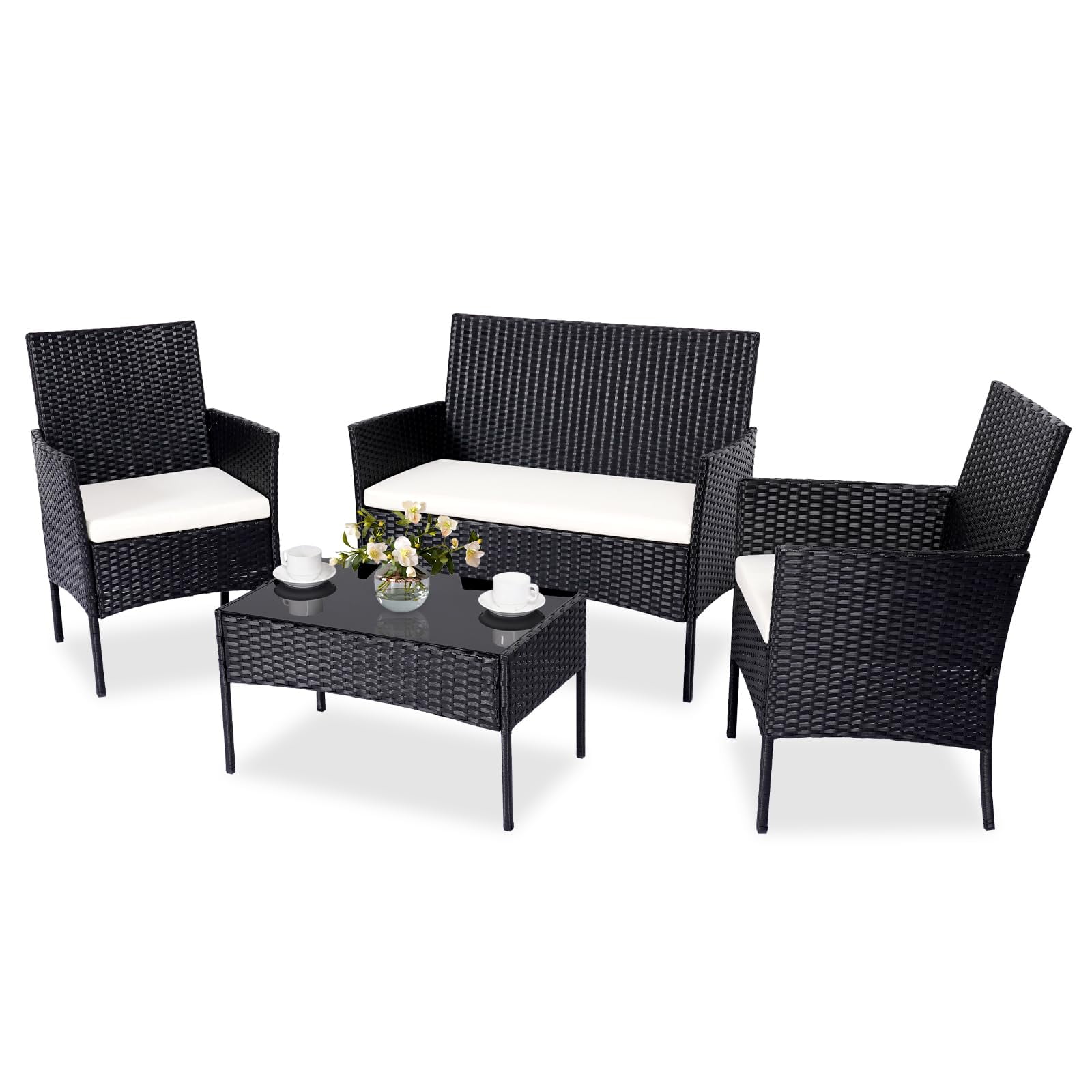 Yangming Modern Deck Patio Furniture Set - Sectional Sofa, Table ...