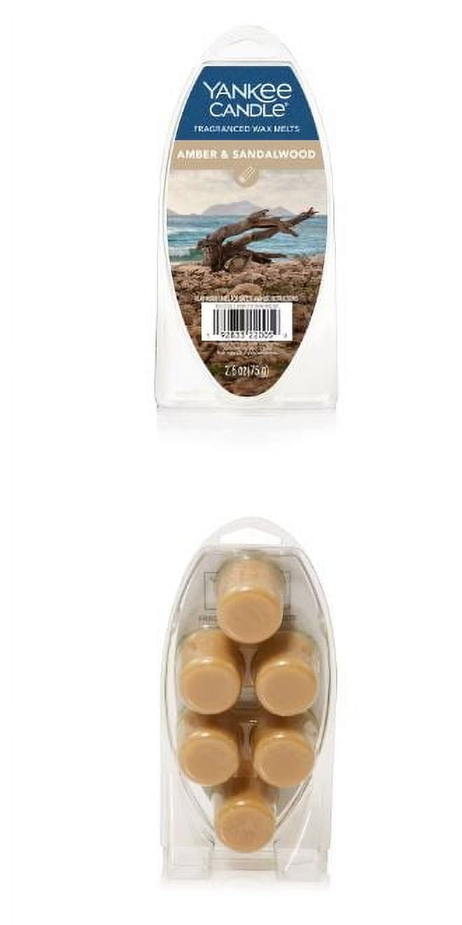 Yankee Candle Amber & Sandlewood Fragranced Wax Melts, 2.6 oz - Walmart.com