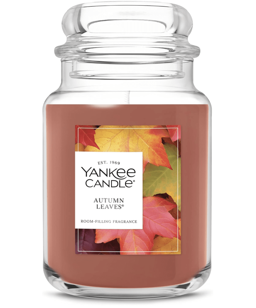 Yankee Candle, Autumn Leaves, 22oz Large Jar, Fall Scented Candle ...