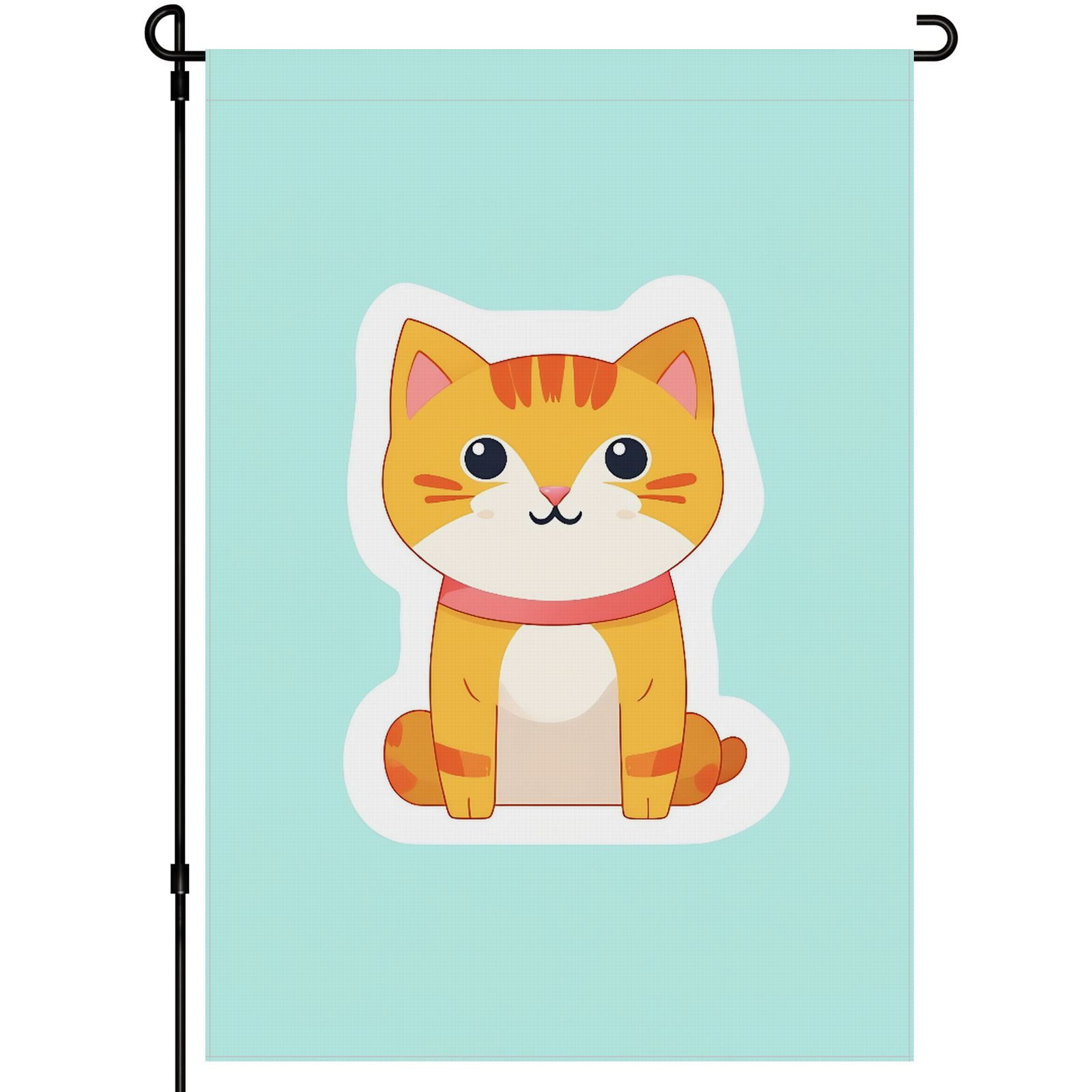 Garden Cat Durable House Flags 28x40 Inch - Double-Colored Soft Colors ...