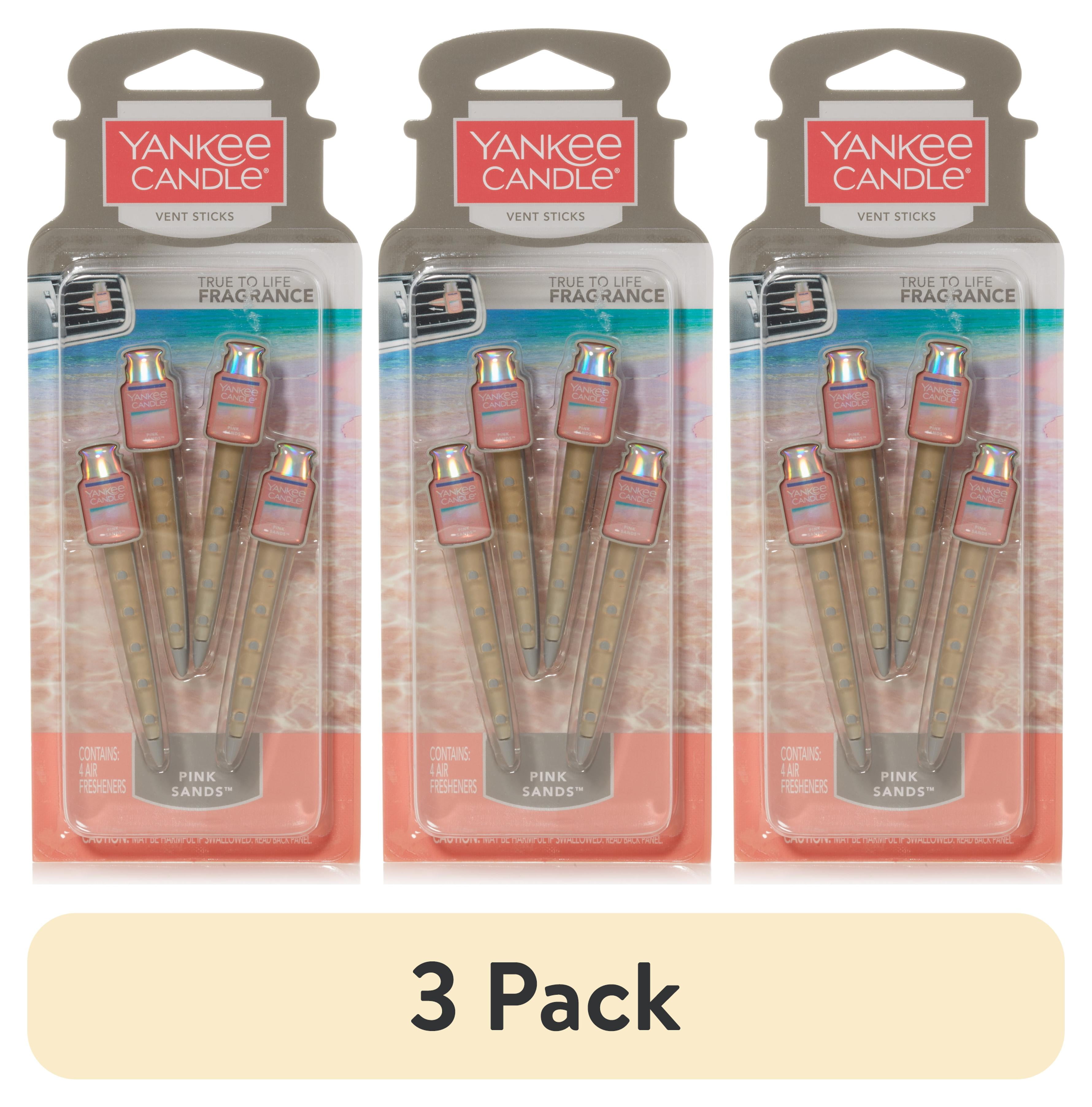 (3 pack) Yankee Candle Car Air Freshener Vent Sticks, Pink Sands, 4 ...