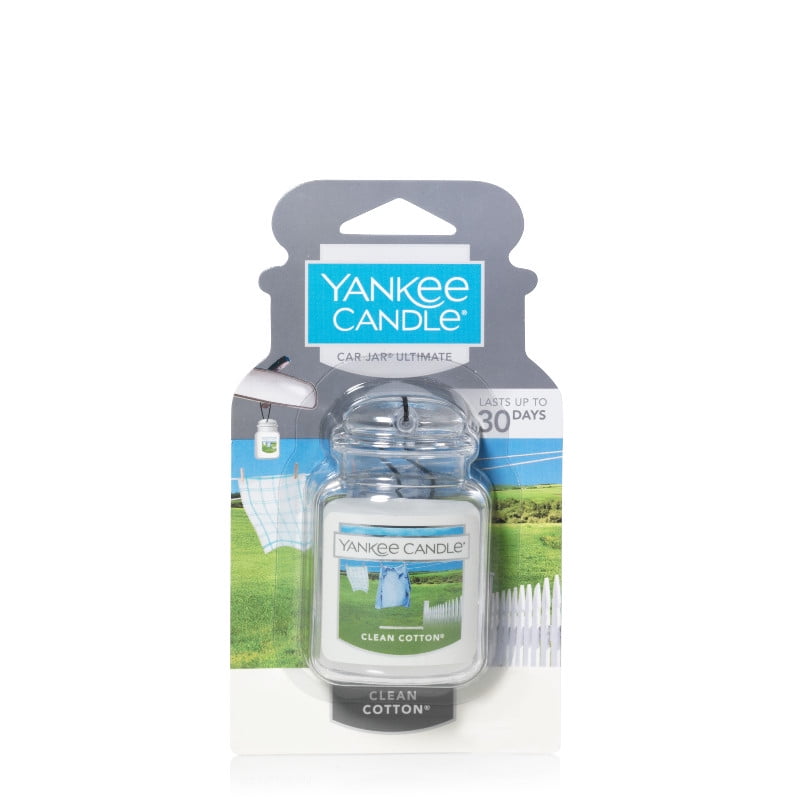 Yankee Candle Car Jar Ultimate Clean Cotton Scent Hanging Air Freshener ...