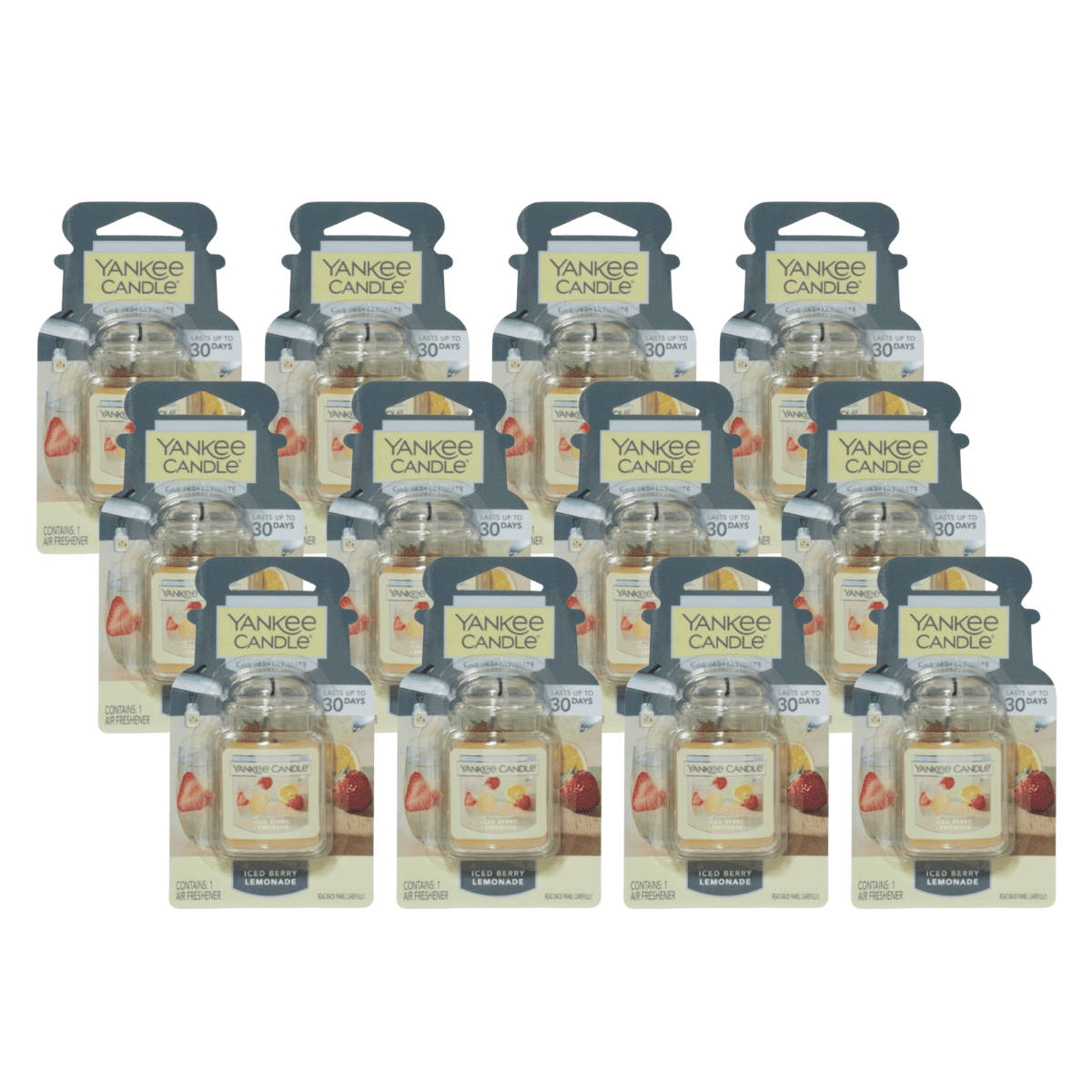 Yankee Candle Car Jar Ultimate Hanging Car Air Fresheners, Iced Berry ...