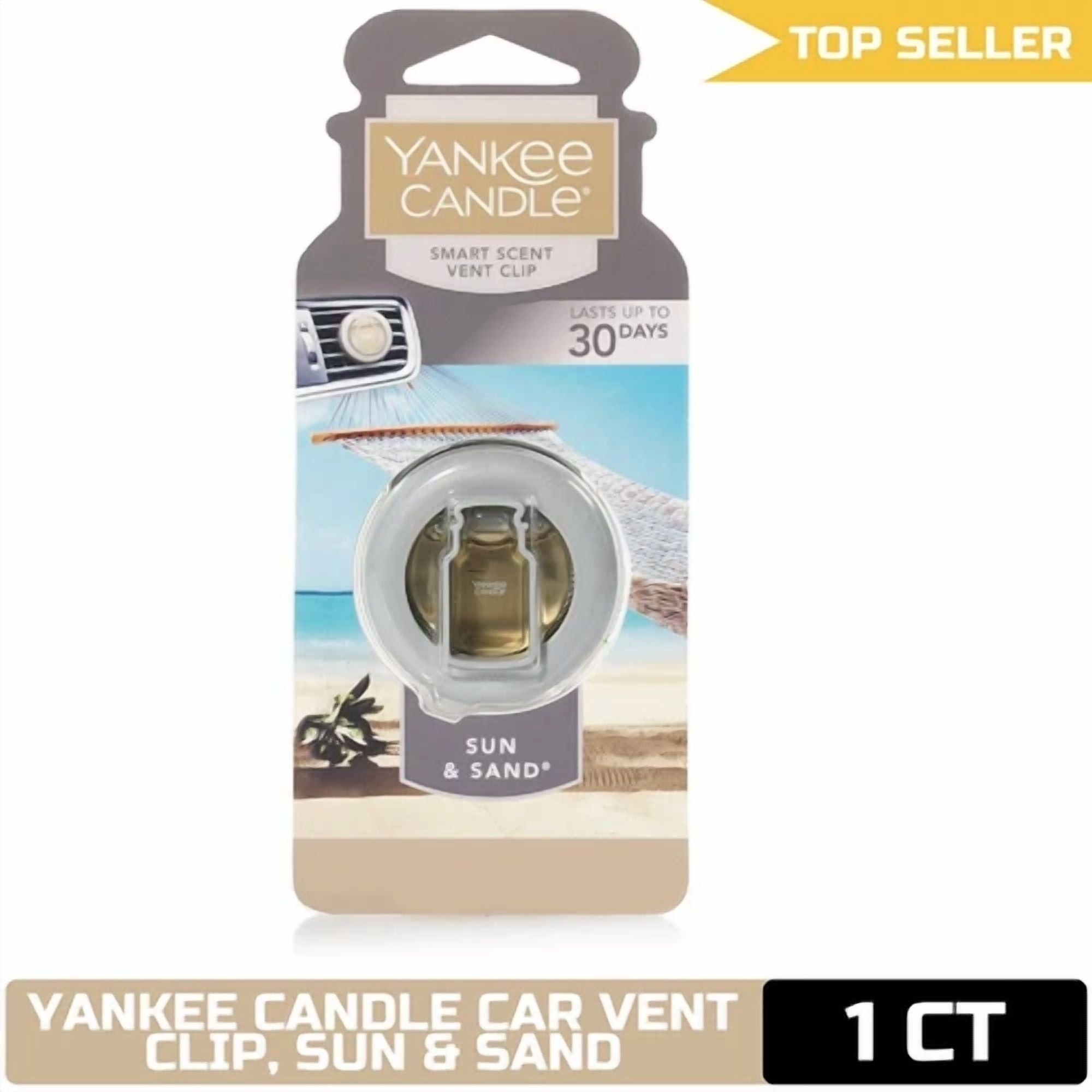 Yankee Candle Car Vent Clip Hw Sun & Sand, Smart Scent - Walmart.com