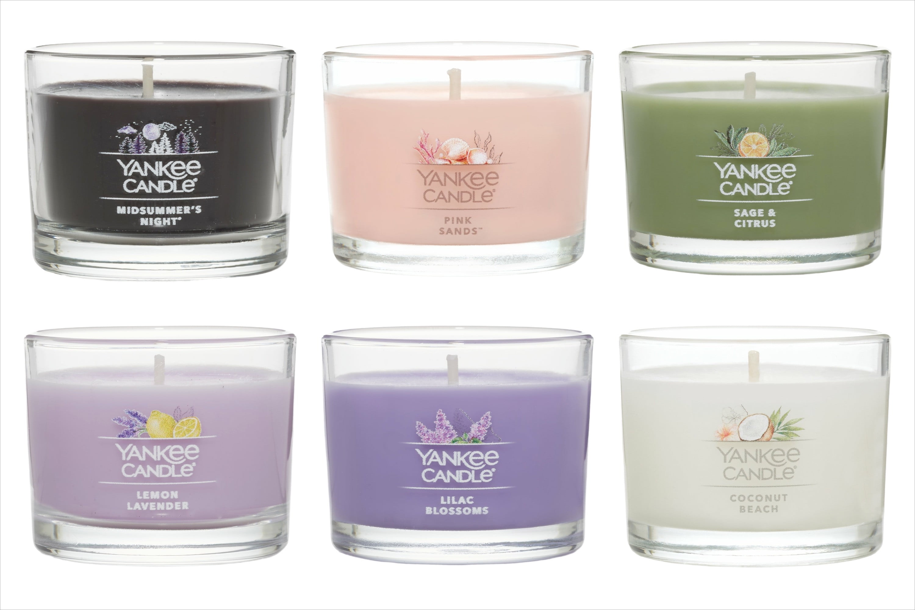 Yankee Candle Coastal Harmony Mini Votive Candles Collection, 1.3 oz ...