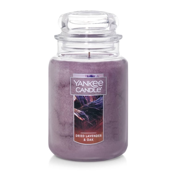 Yankee Candle - Clean Burn, Dried Lavender & Oak Scented Candle, 22 oz ...
