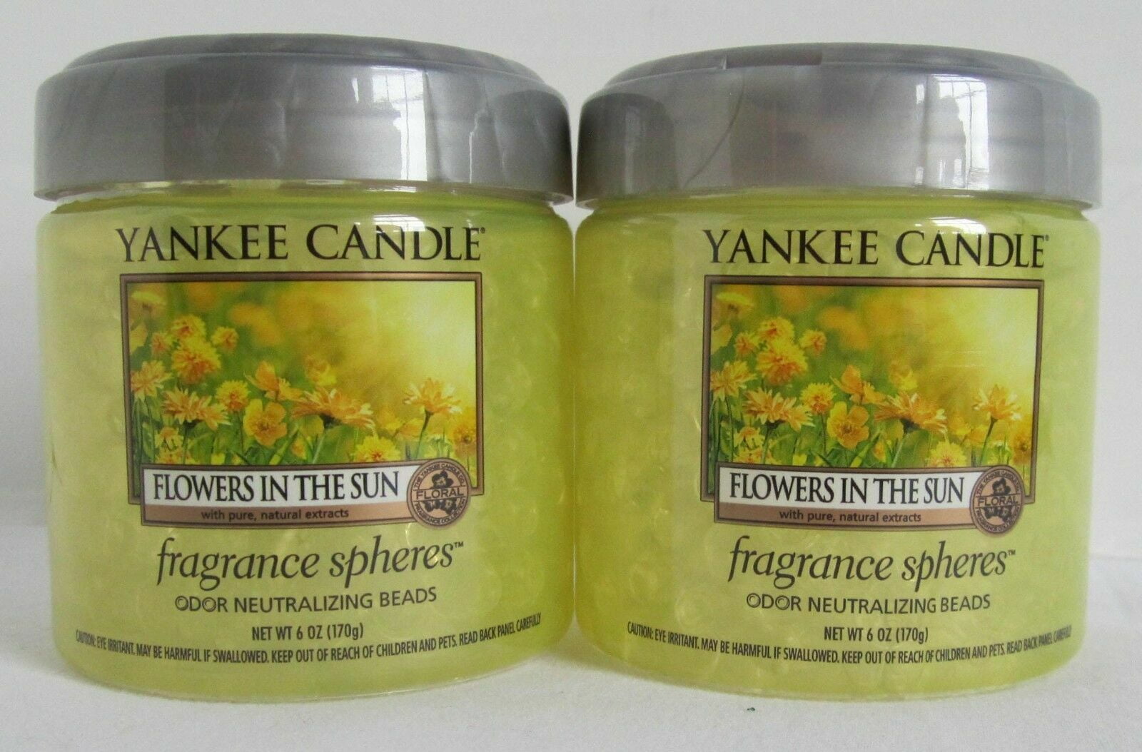 Yankee Candle Fragrance Spheres Odor Beads Lot Set of 2 FLOWERS IN THE ...